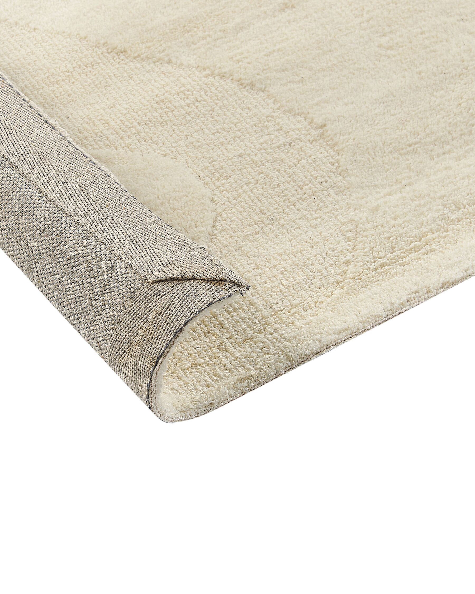 Rug SASNAK Beige 300 x 400 cm Wool | Beliani.co.uk