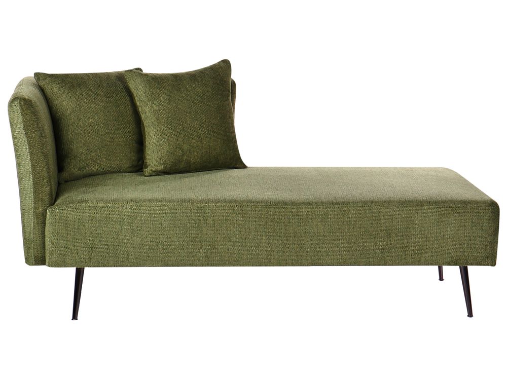 Right Hand Chaise Lounge MERI Velvet Dark Grey with Storage | Beliani.co.uk