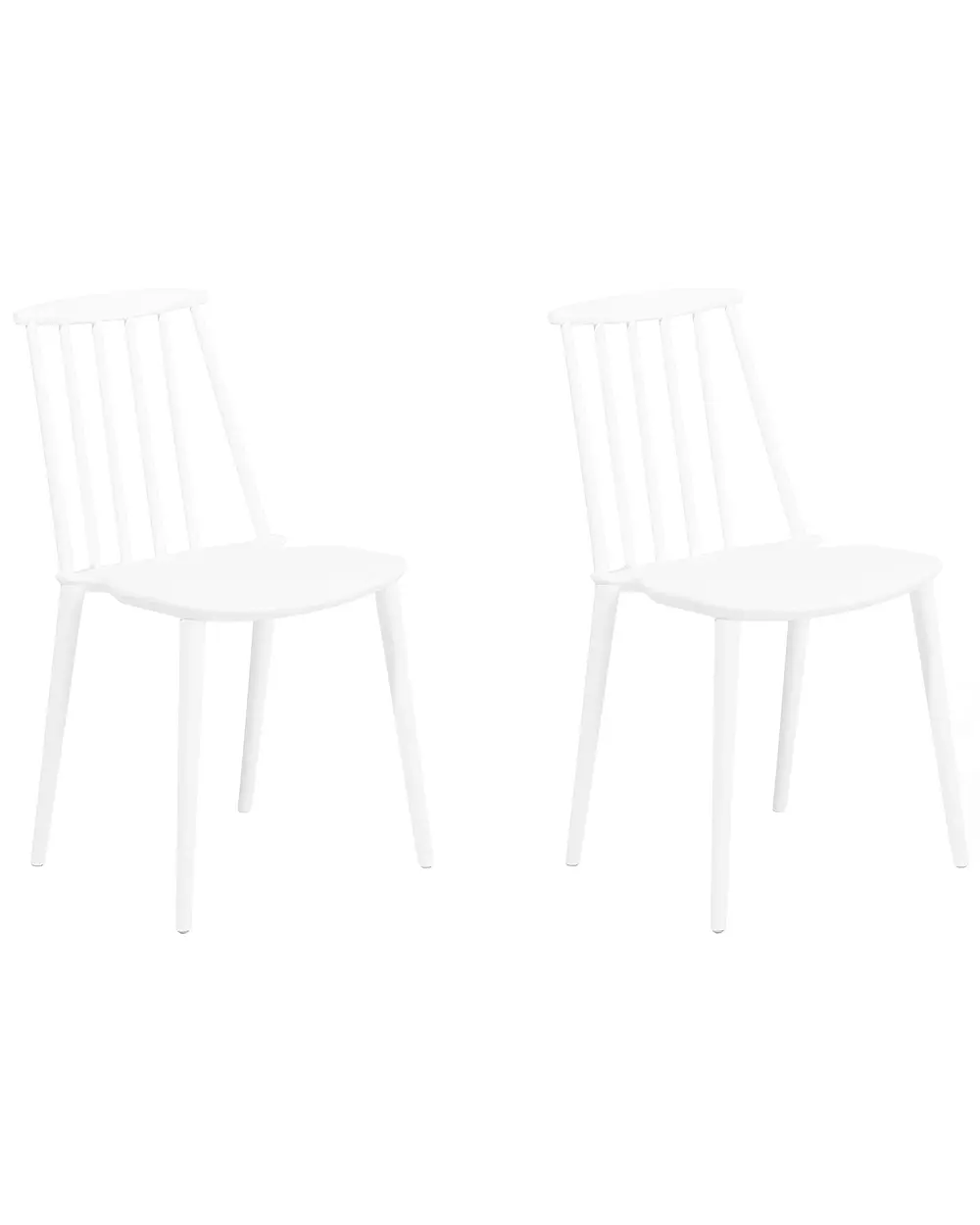 Set of 2 Dining Chairs AVILLA Boucle White | Beliani.co.uk