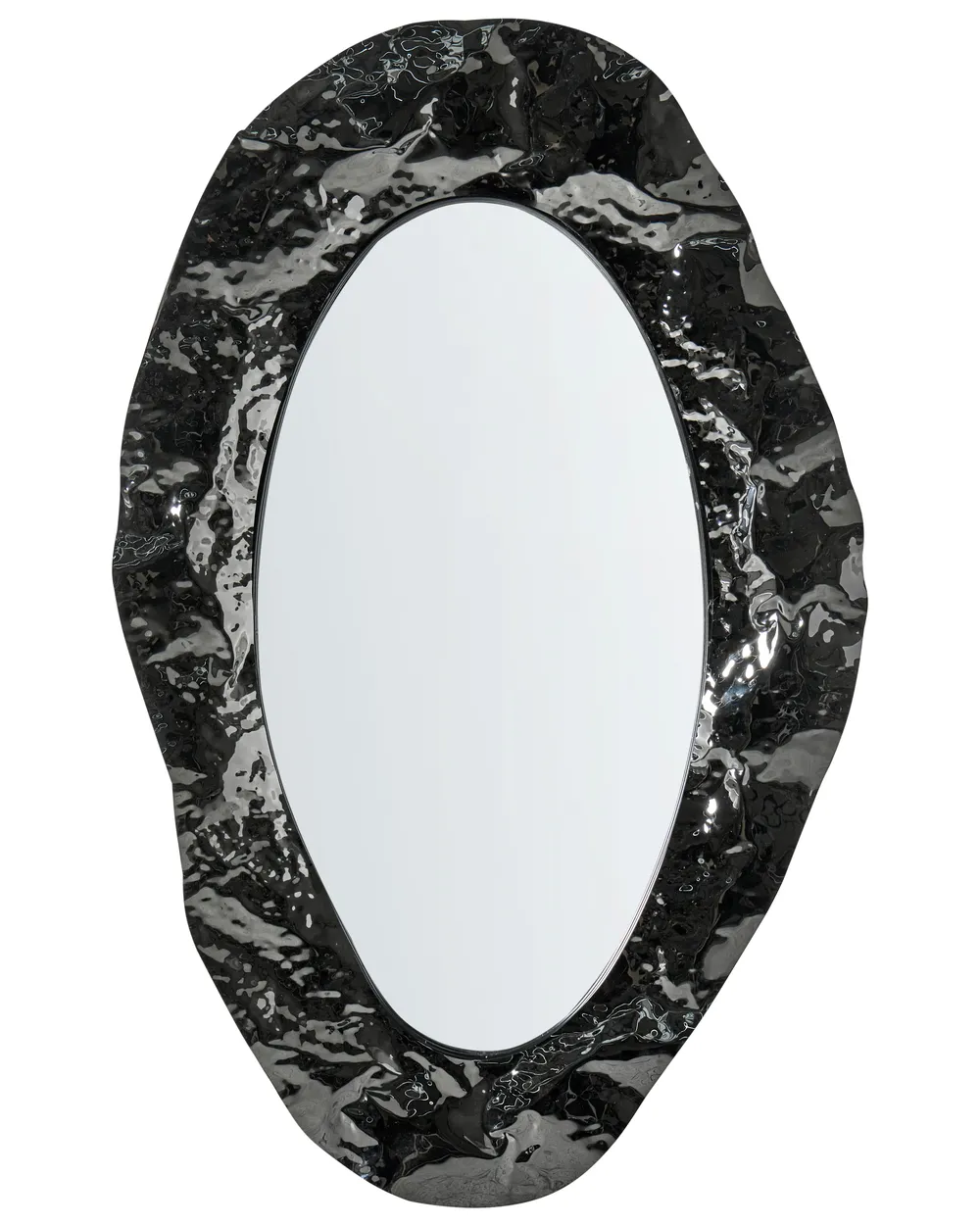 Wandspiegel LOGNES 56 cm 95 cm Schwarz | Beliani.at