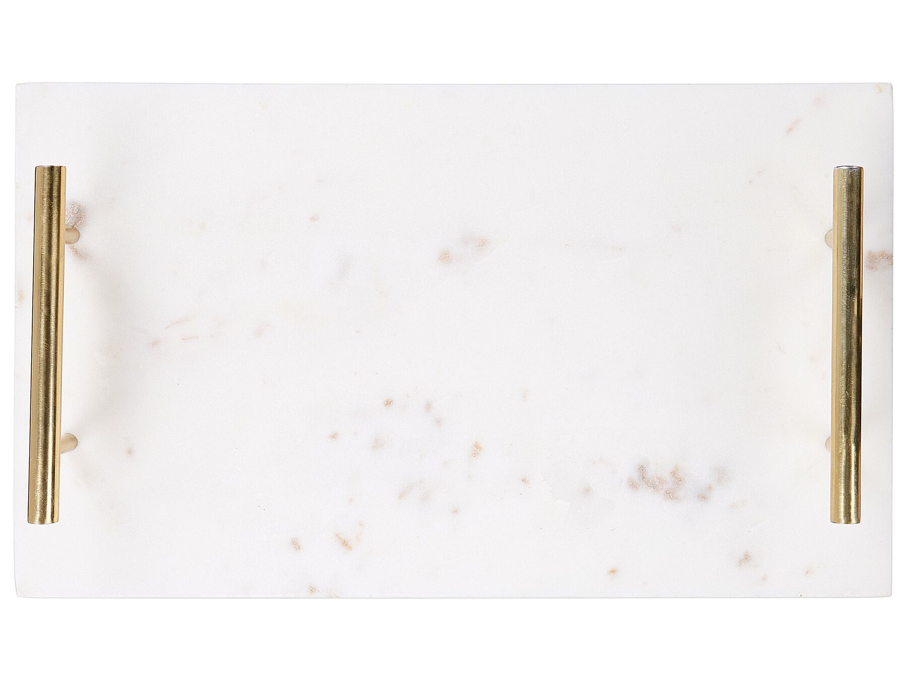 Serving Tray DIMARI Stone White Marble | Beliani.co.uk