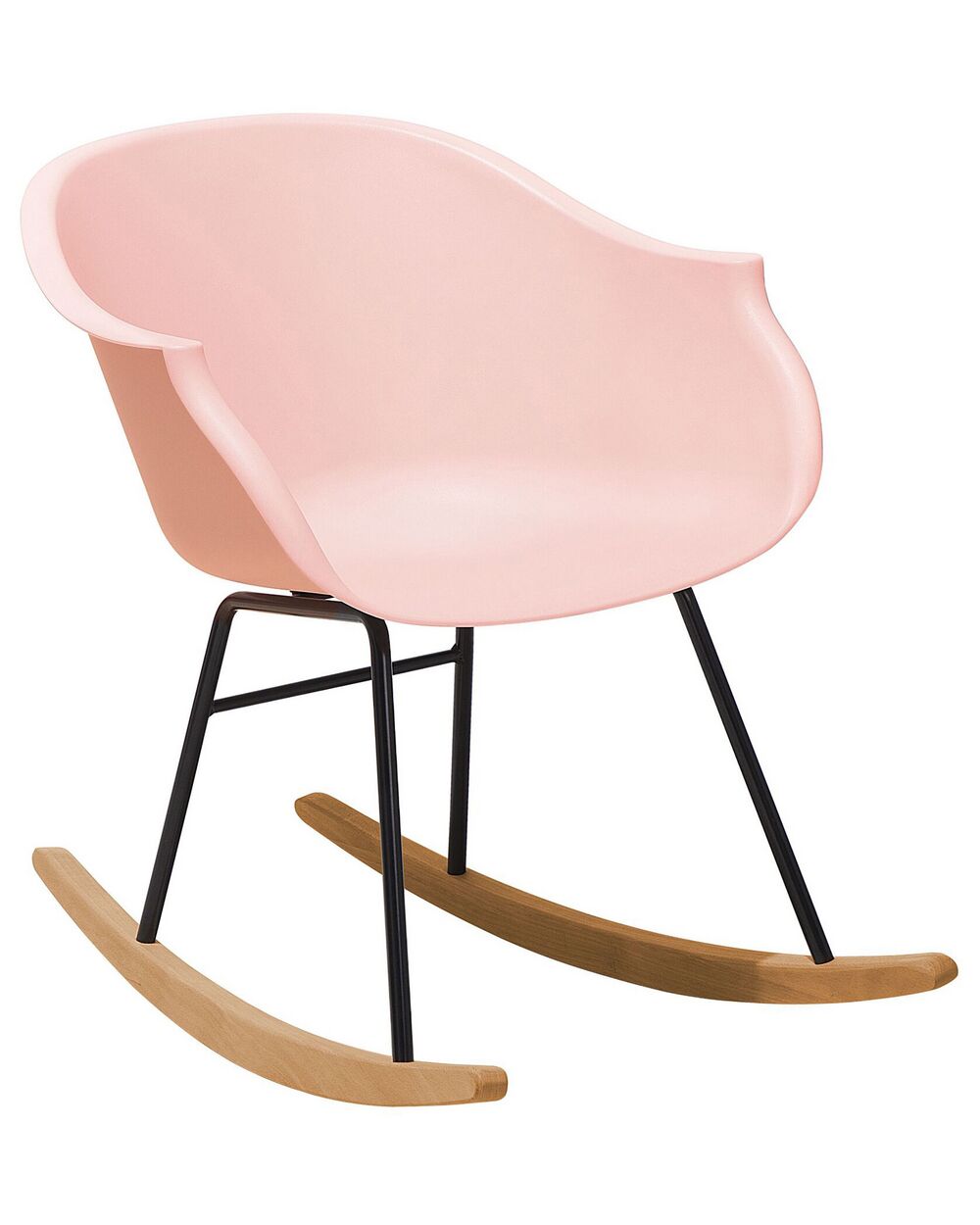 Schommelstoel ANASET Bouclé Zandbeige | Beliani.nl