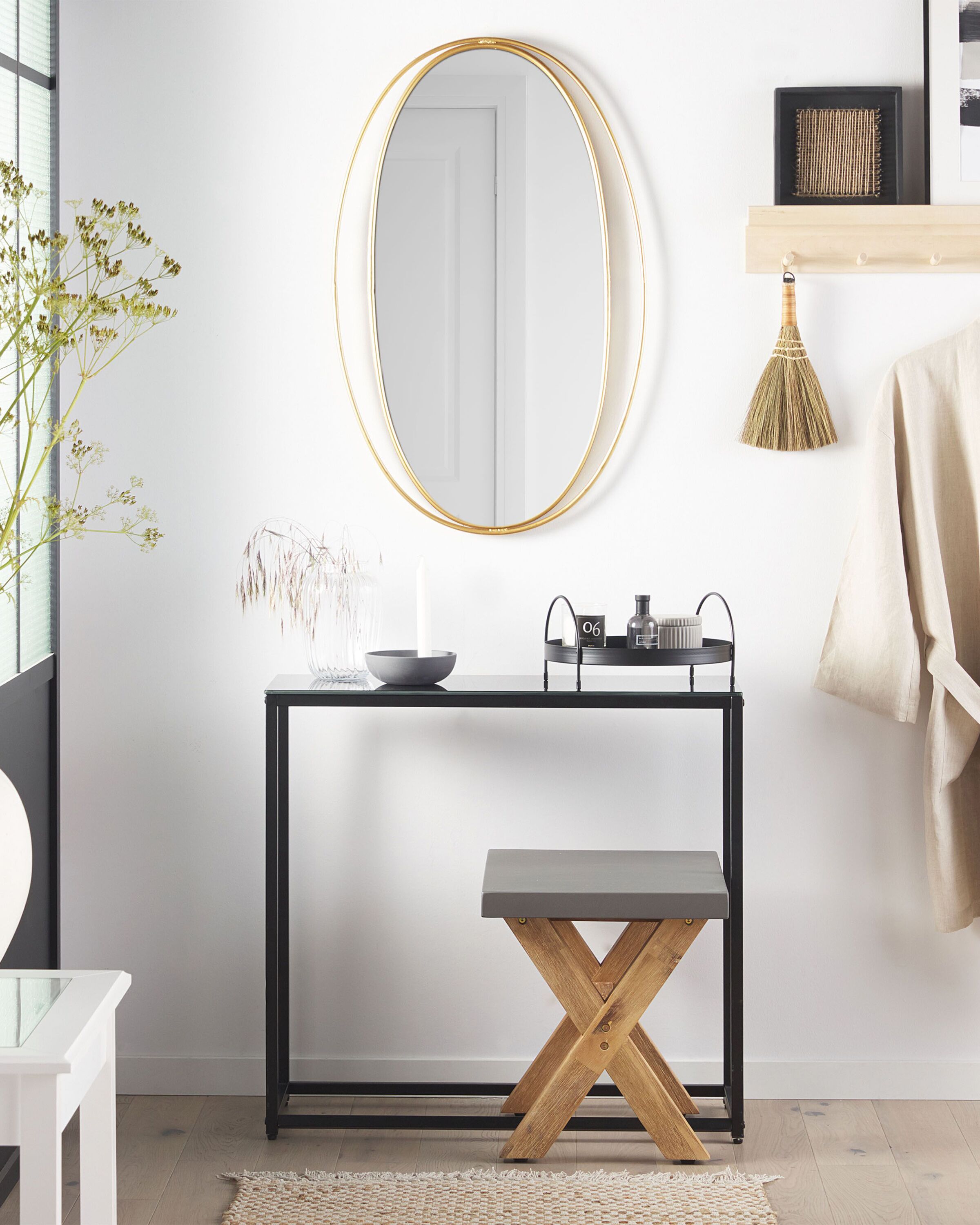 Wall Mirror 90 cm Gold BESSON | Beliani.co.uk