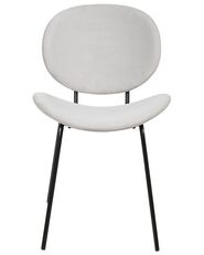 Set med 2 matstolar LUANA Sammet Ljusgrå | Beliani.se