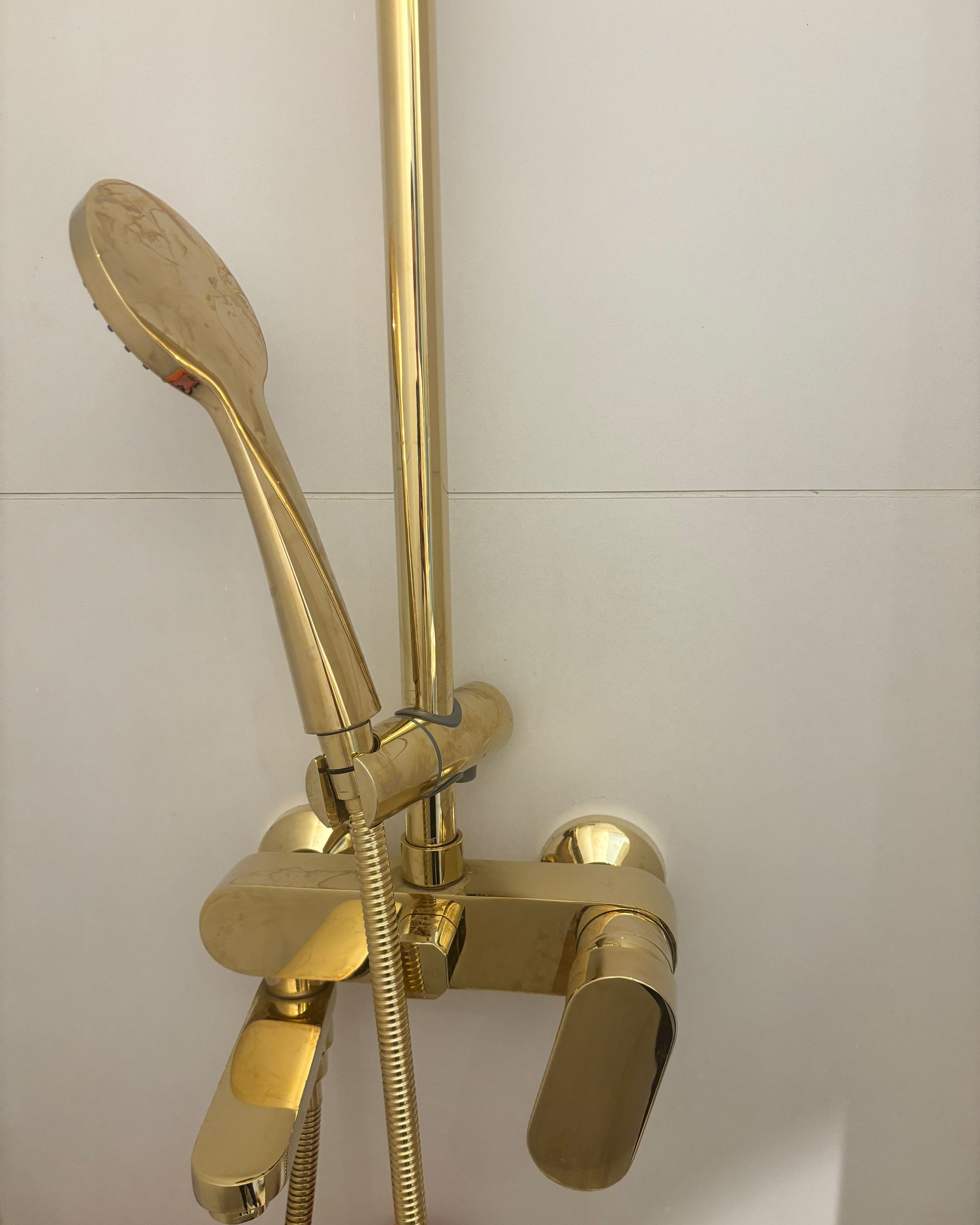 Mixer Shower Set with Rainshower GURARA Gold | Beliani.co.uk