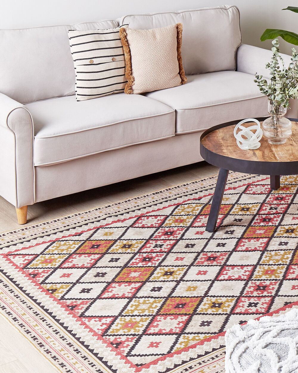 Cotton Area Rug 160 x 230 cm Multicolour ANADAG | Beliani.co.uk