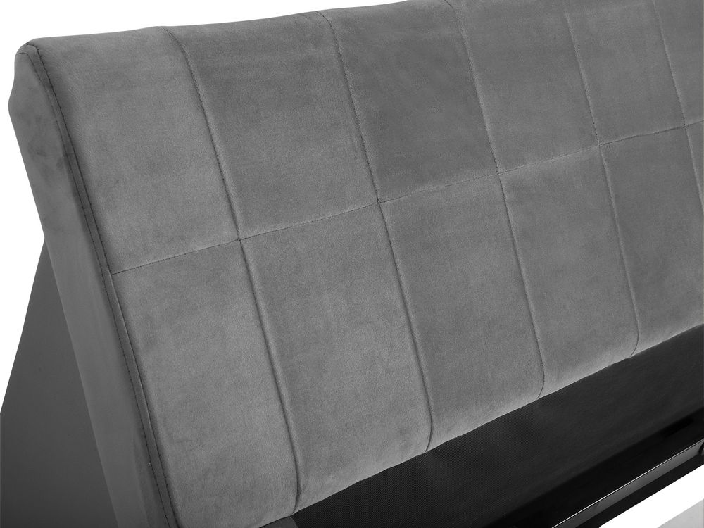 Velvet EU Super King Size Bed Grey VICHY Beliani