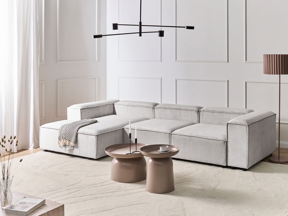 4 Tier Shelving Unit HOLLOW Metal 175 cm Gold | Beliani.co.uk