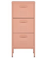 Storage Unit WOSTOK Metal Peach Pink | Beliani.co.uk
