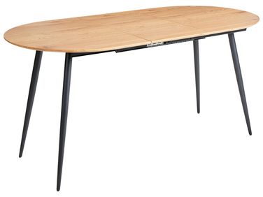 Table de salle à manger extensible TOMS Marron clair 100/130 cm 80 cm ...