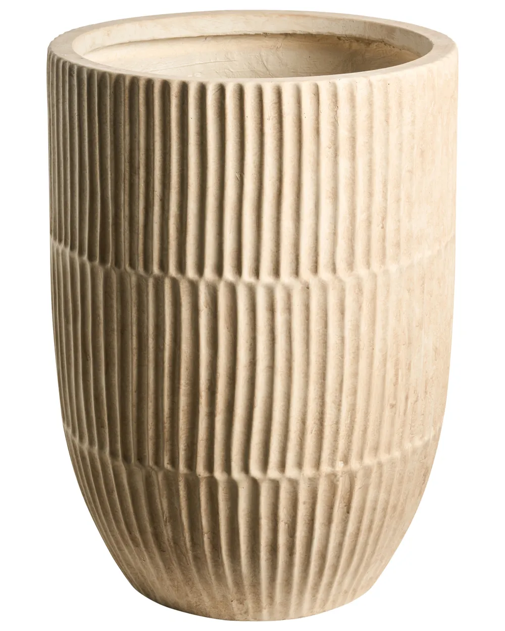 Plant Pot ABDERA 39 cm Light Beige | Beliani.co.uk