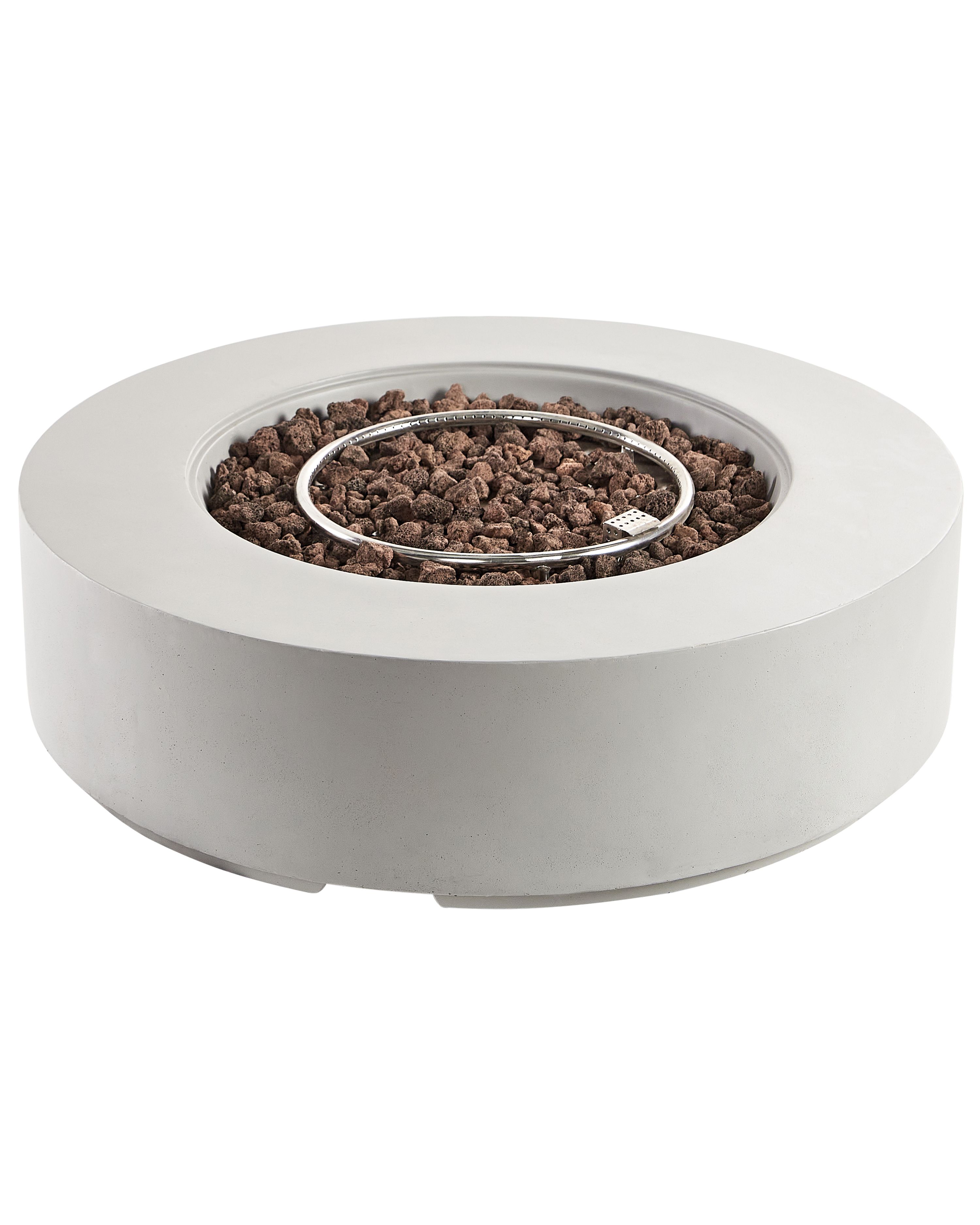 Gas Fire Pit PACAYA Concrete Light Grey | Beliani.co.uk