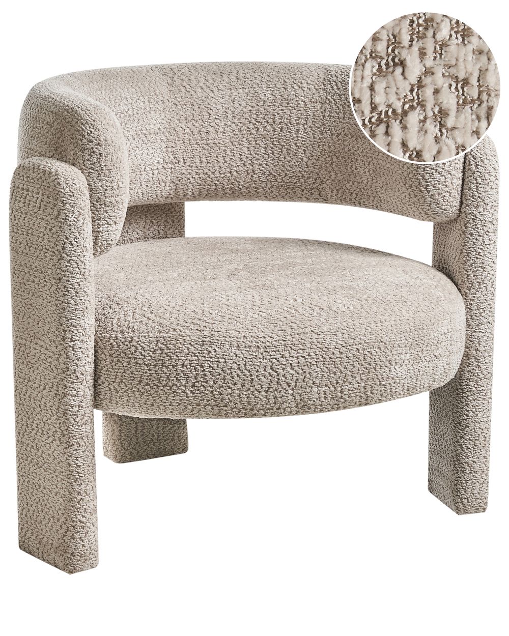 Armchair LOEN Boucle White | Beliani.co.uk