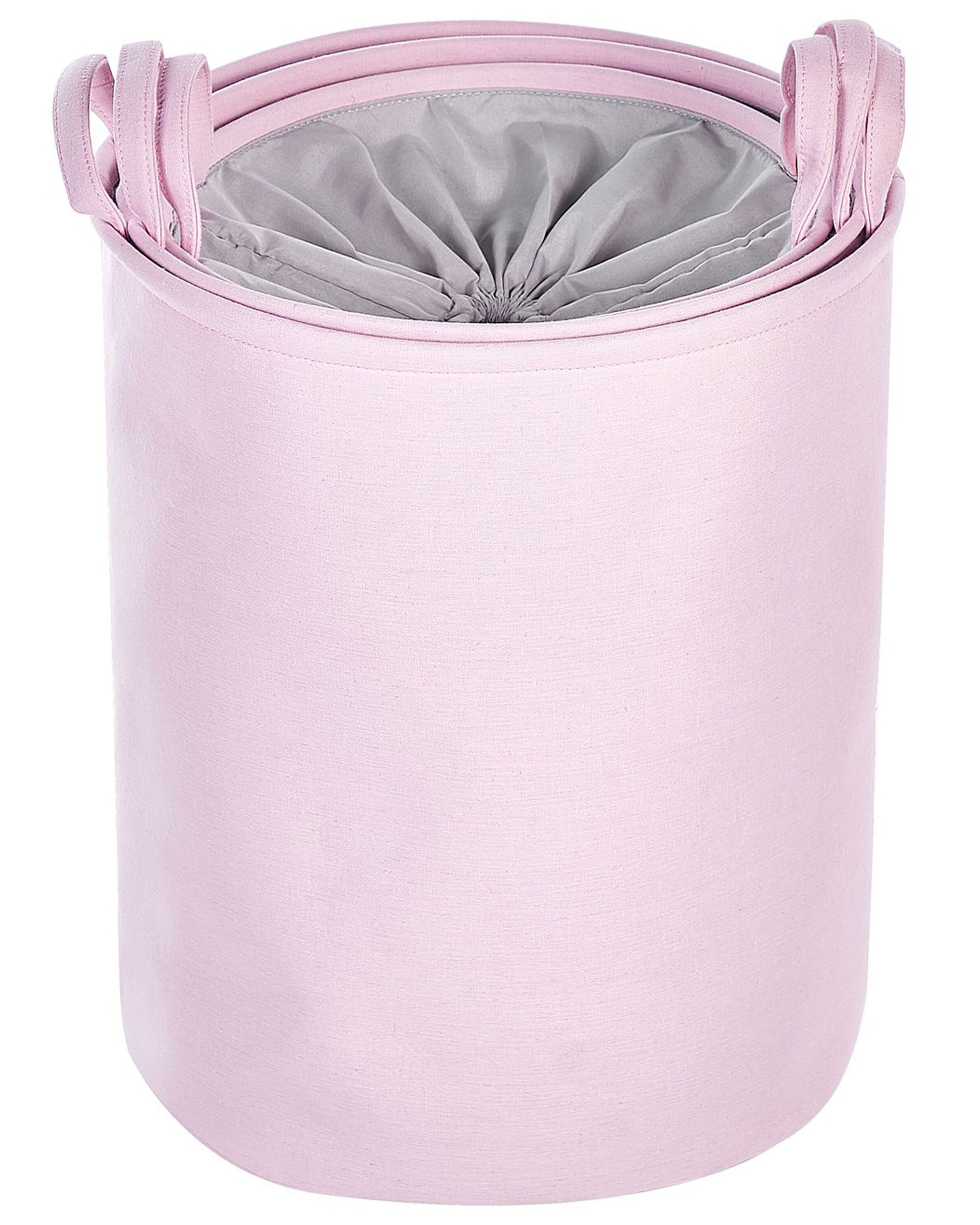 Set of 3 Baskets ARCHA Cotton Pink | Beliani.co.uk