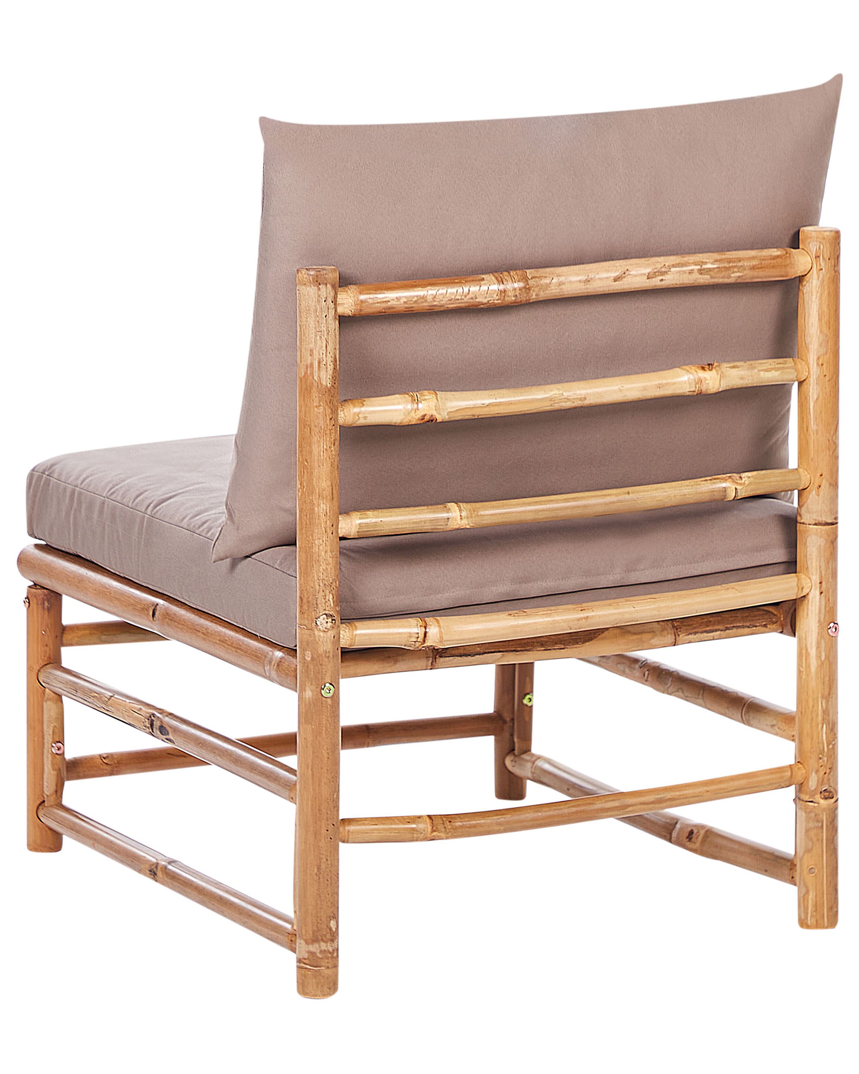 Sillón modular de jardín CERRETO Madera de bambú Gris pardo | Beliani.es