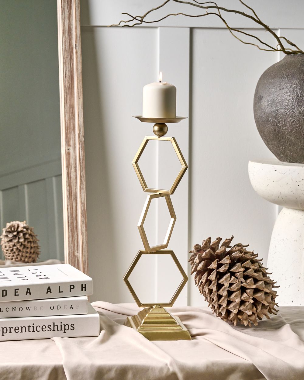 Candelero SERAM Metal 45 cm Dorado | Beliani.es