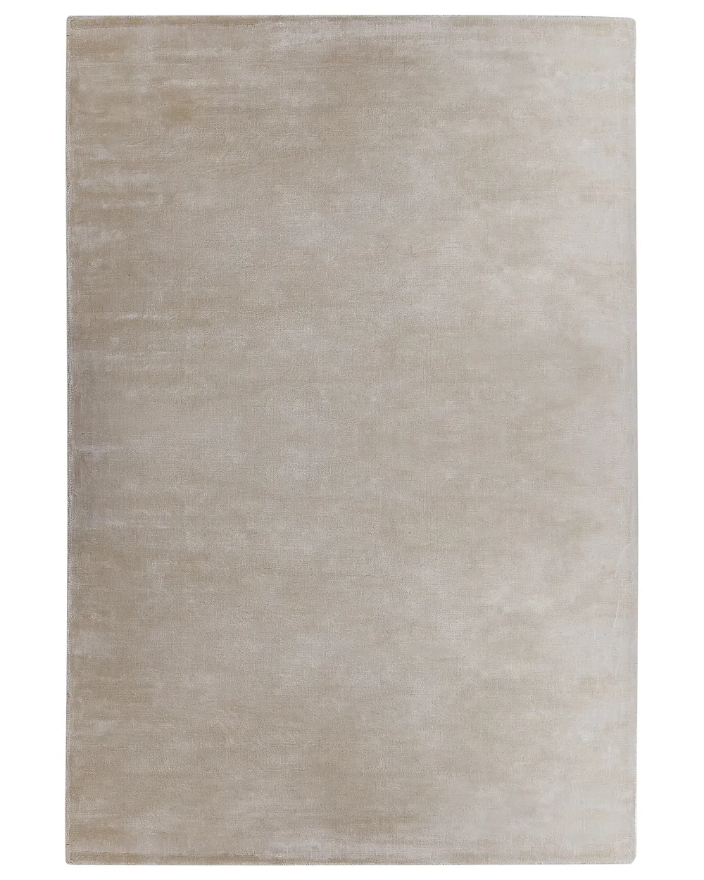 Gulvtæppe GORANO Lys Beige 160 x 160 cm Viskose | Beliani.dk