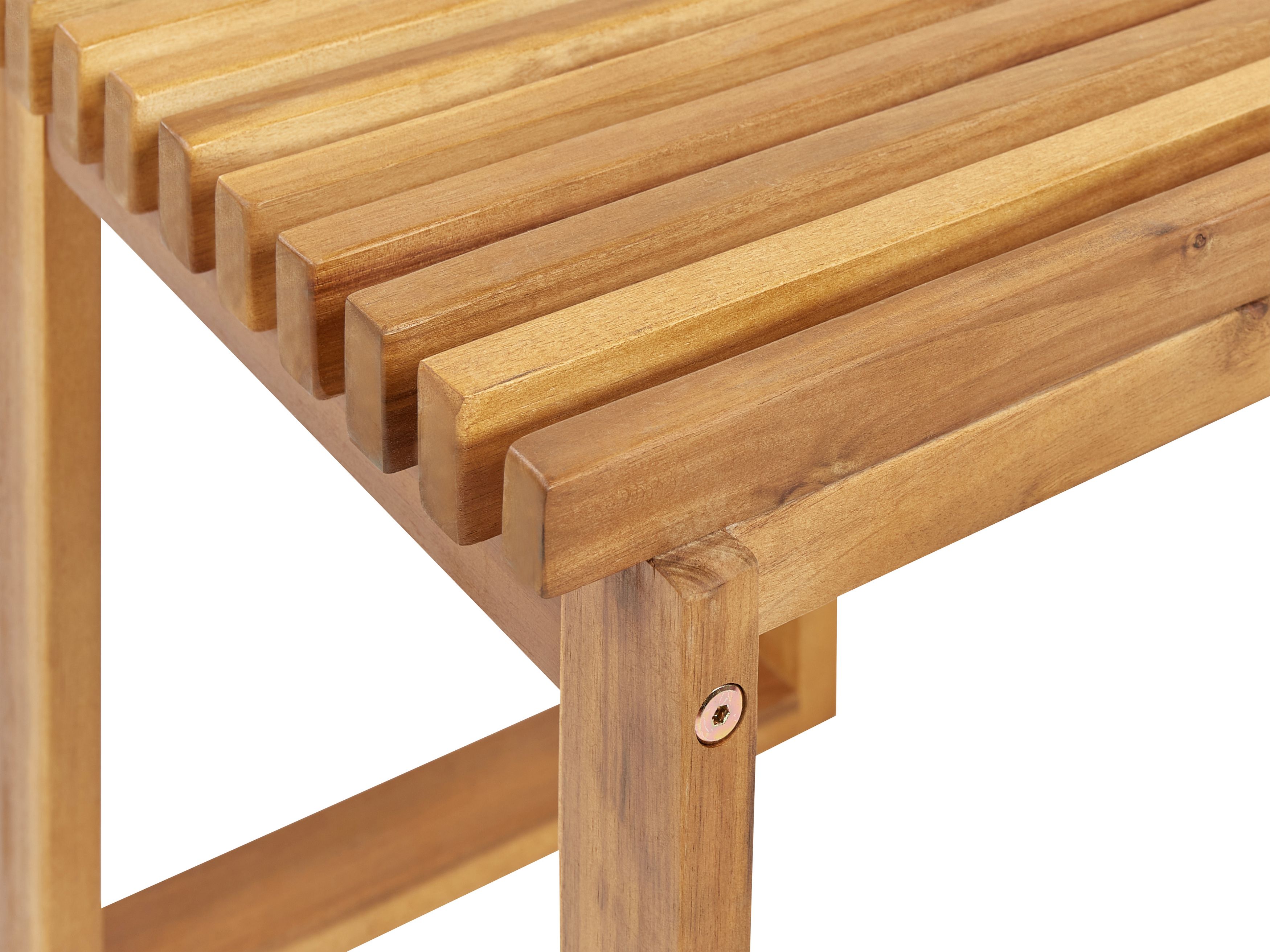 Garden Bistro Table 40 x 40 cm Light Wood BELLANO | Beliani.co.uk