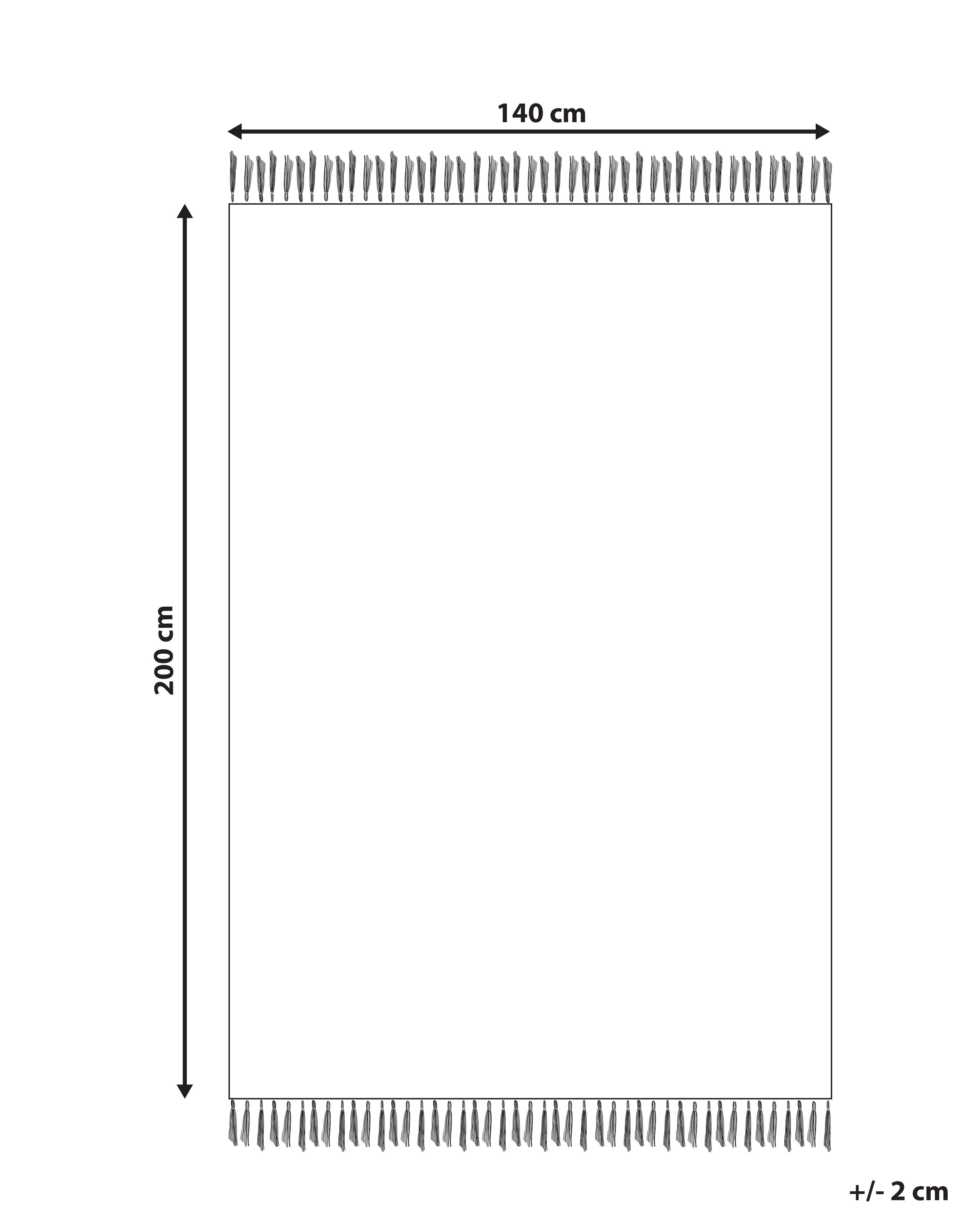 Cotton Area Rug Dotted 140 x 200 cm Light Red ASTAF | Beliani.co.uk