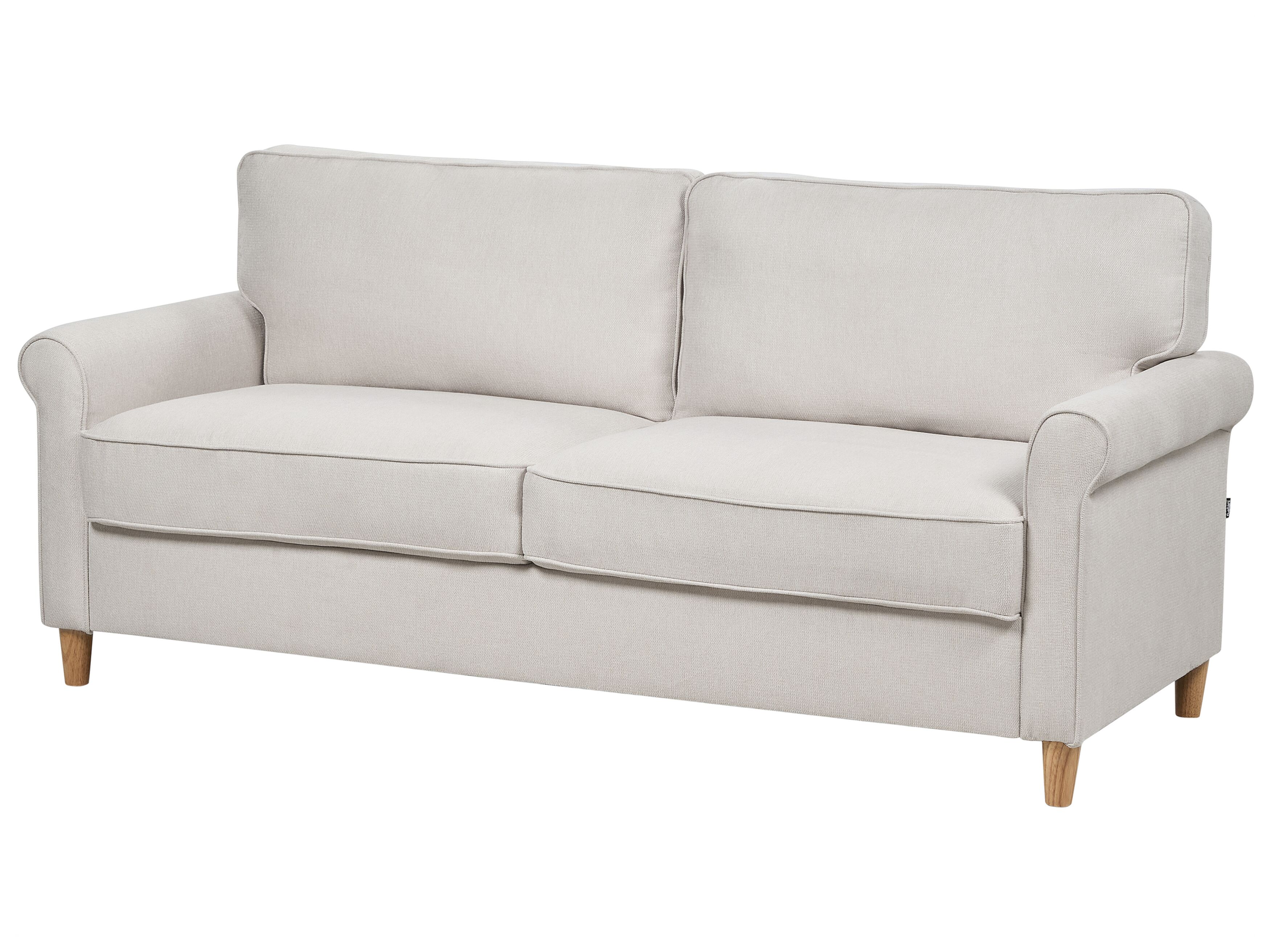 3-istuttava sohva kangas vaalea beige RONNEBY | Beliani.fi