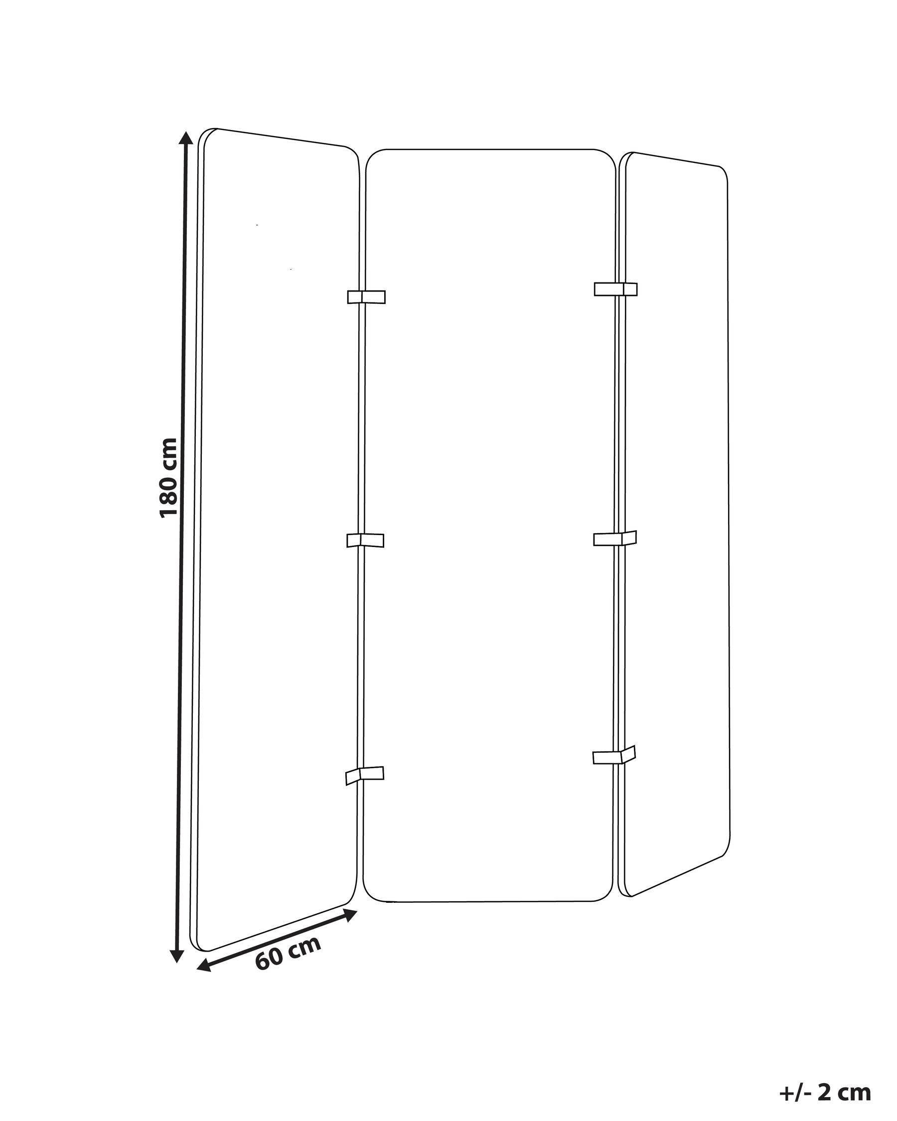 Biombo com 3 painéis FUTURA Creme 180 cm 180 cm | Beliani.pt