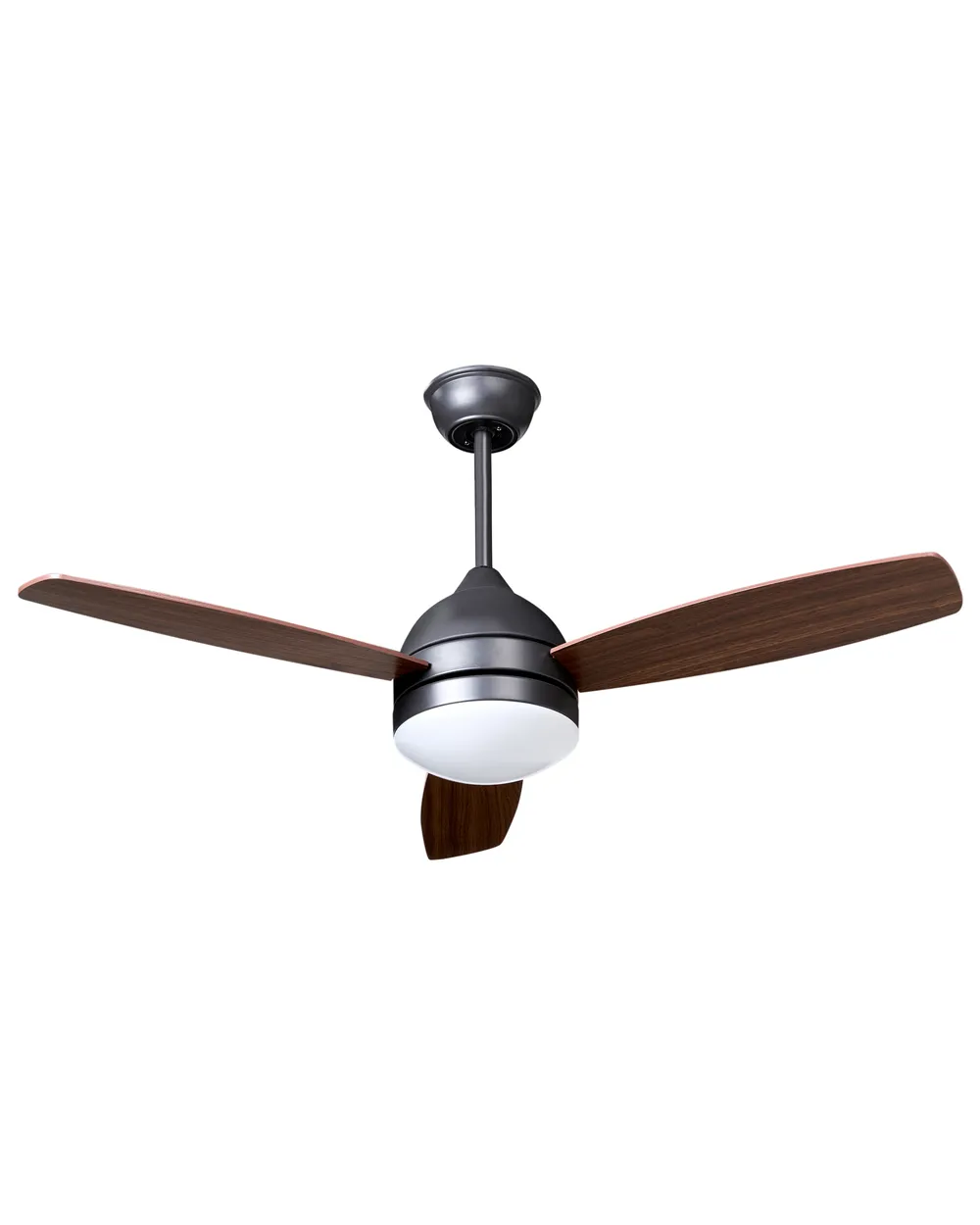 Ceiling Fan with Light MANSALA with Remote LED Dark Brown | Beliani.co.uk