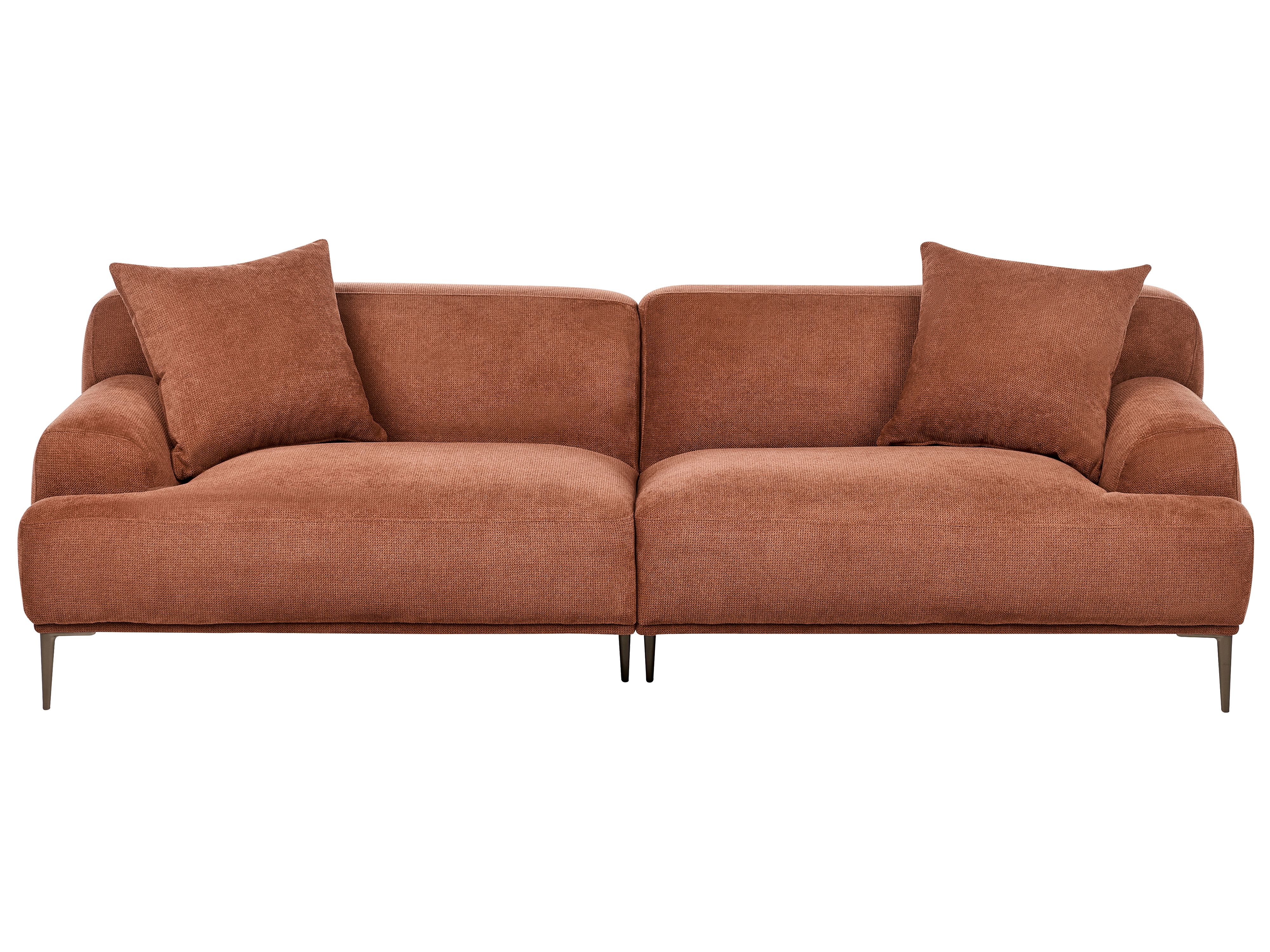Sofa 3 Seater MATILA Fabric Golden Brown | Beliani.co.uk
