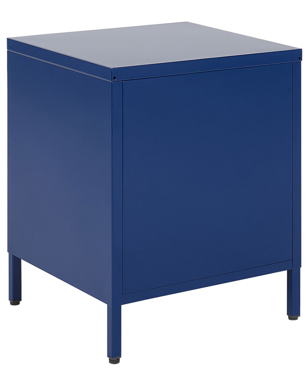 2 Drawer Bedside Table KYLEA Metal Navy Blue Beliani