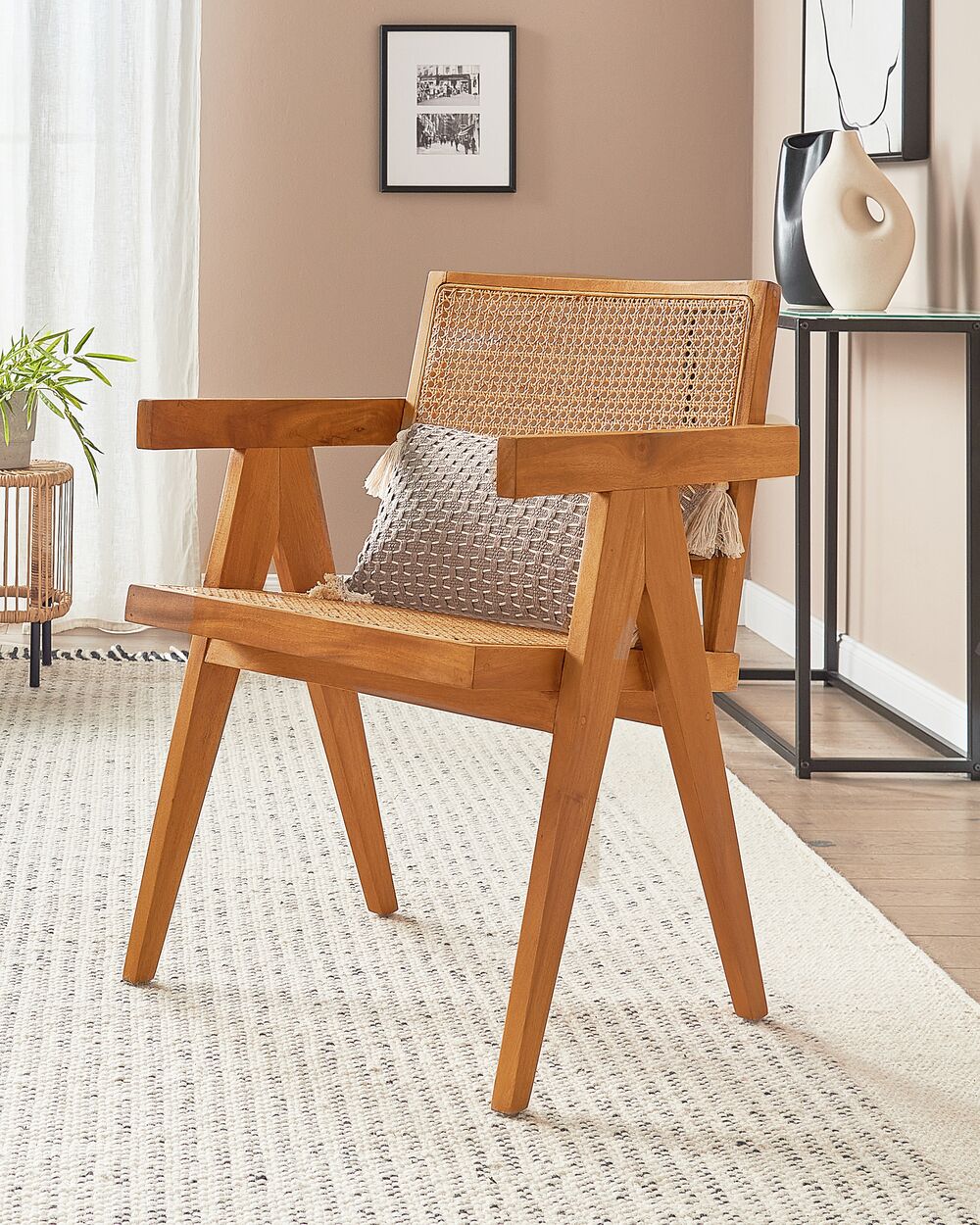 Wood and cane dining chairs store