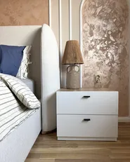 2 Drawer Bedside Table EDISON White | Beliani.co.uk