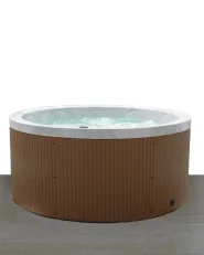 Outdoor Hot Tub with LED MARFIL Brown | Beliani.pl