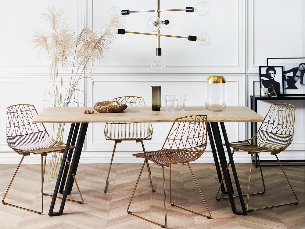 Dining Table 180 x 90 cm Light Wood GRAHAM Beliani