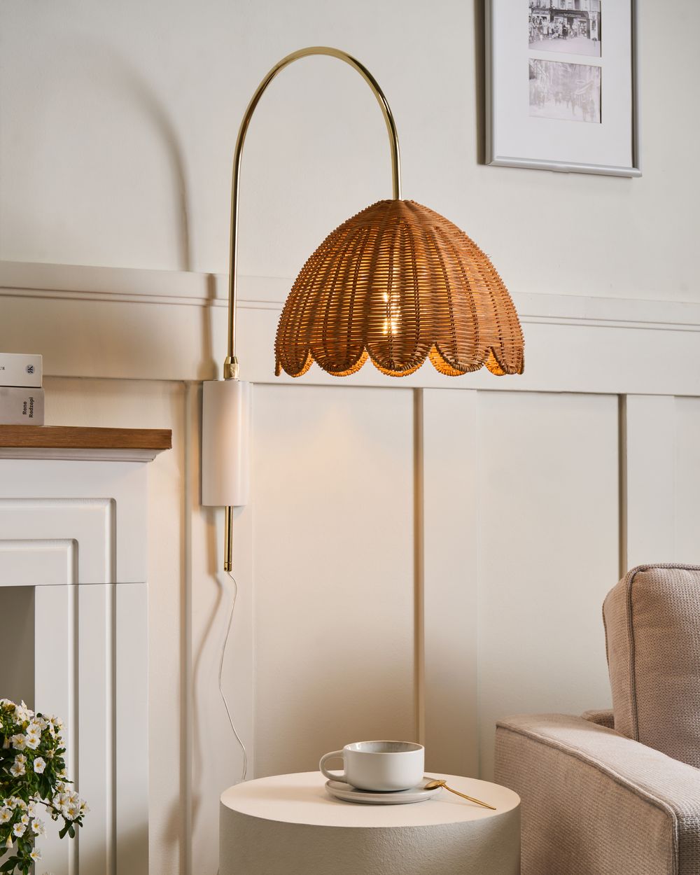 Golvlampa BERNICA Rotting Naturlig | Beliani.se