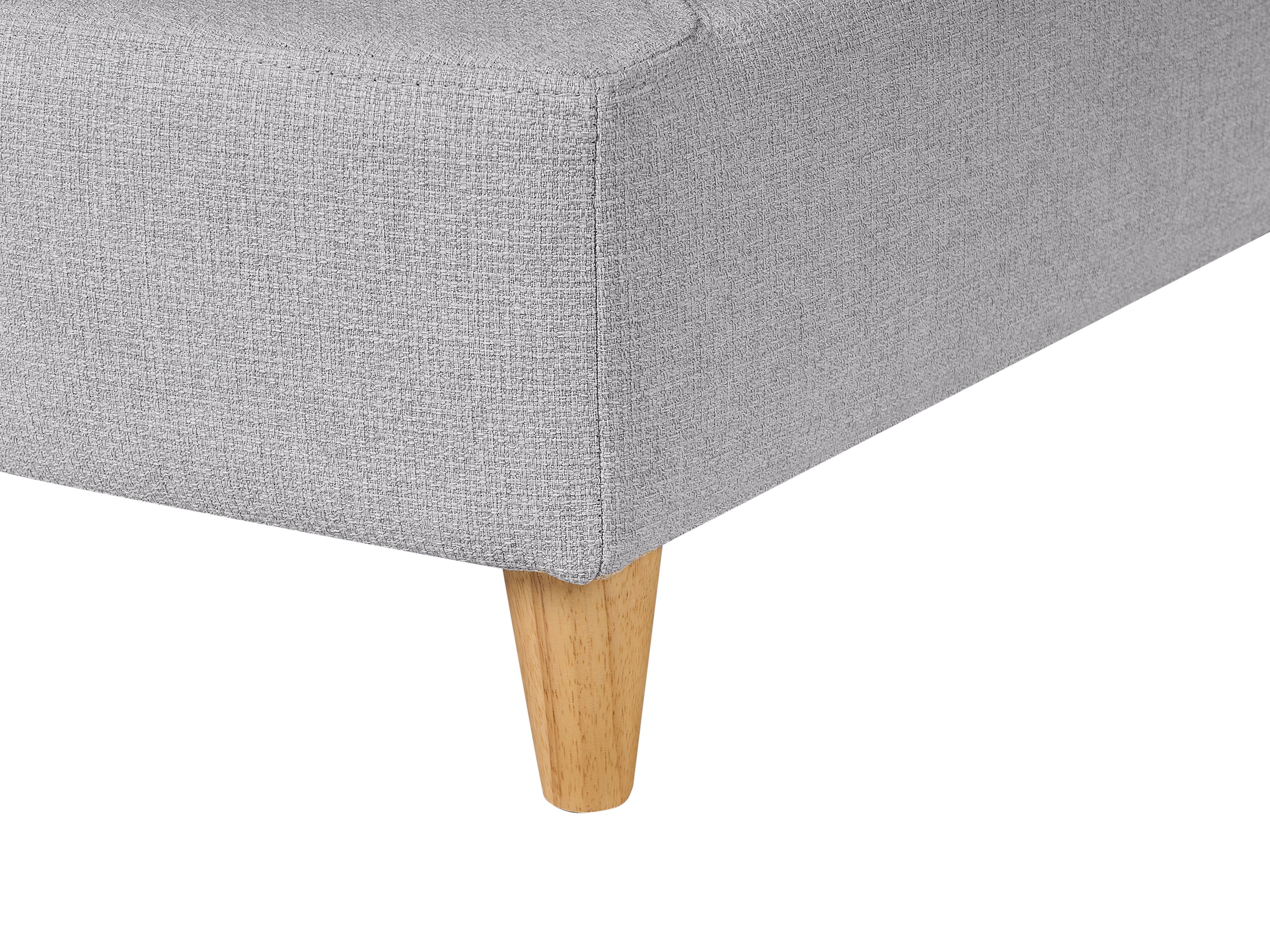 Chaiselongue Leinenoptik hellgrau mit Bettkasten linksseitig MERI II ...