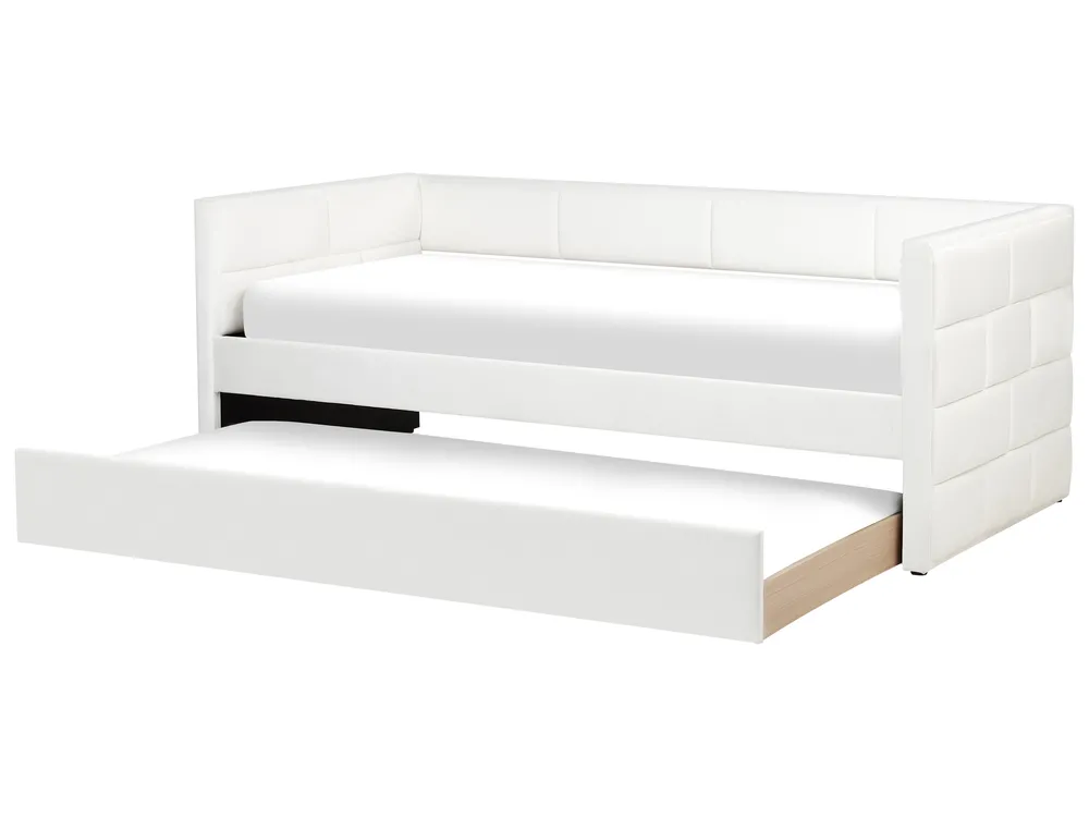 Trundle Bed Pine Wood GRAVELINES 90 x 200 cm (EU Single) White ...