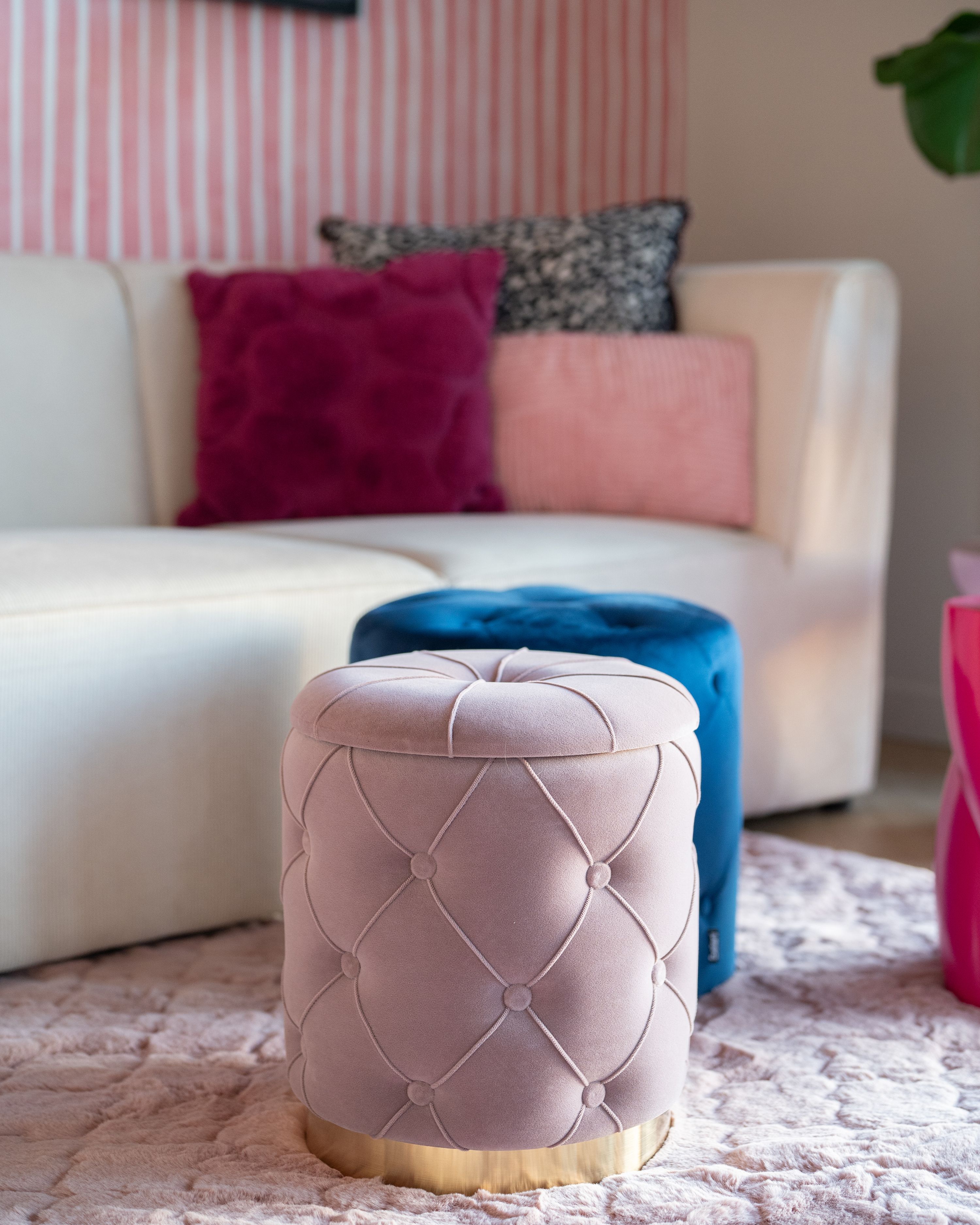 Sofá Modular 3 Lugares Lemvig Bombazine Creme Claro Belianipt