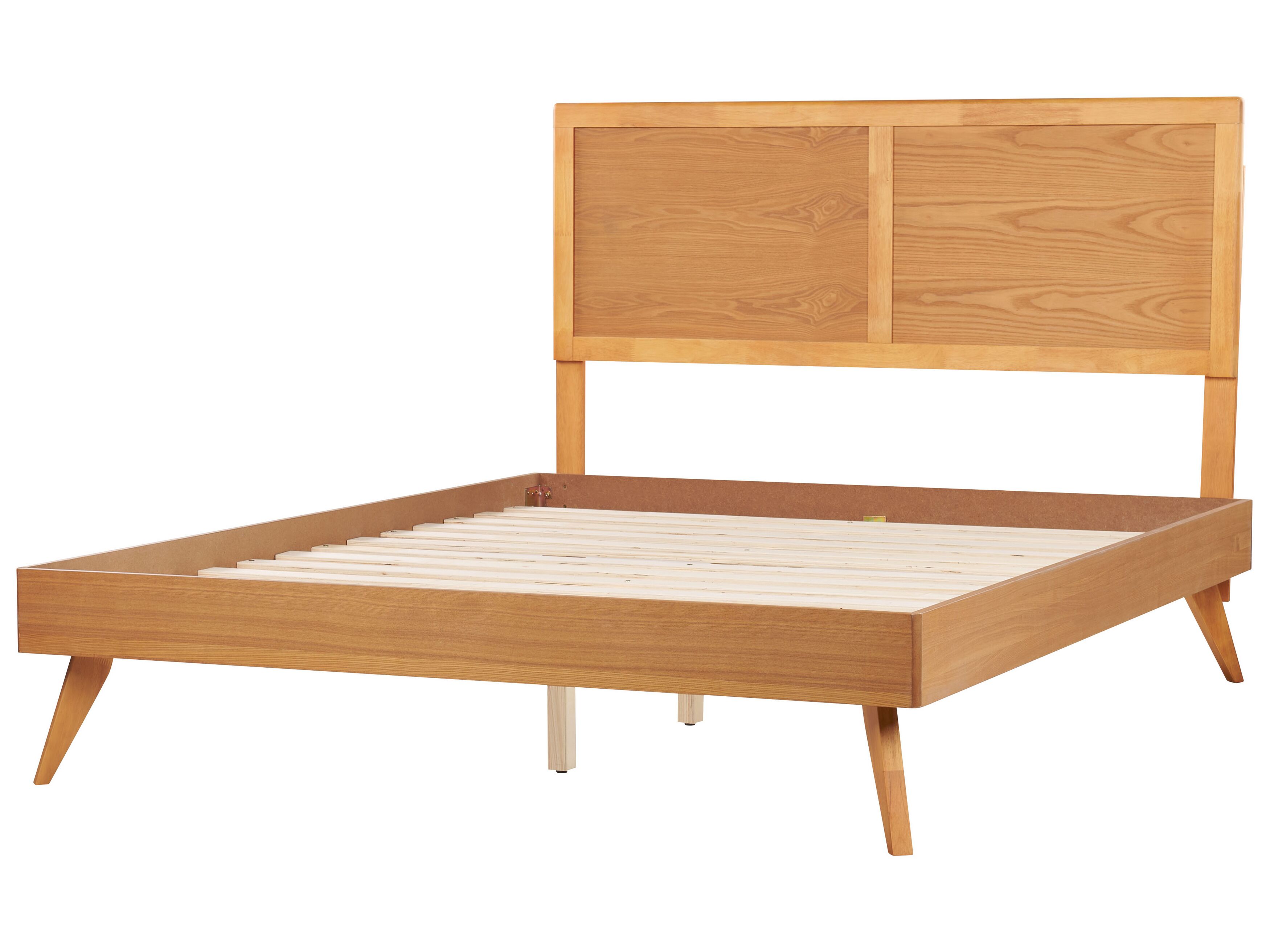 Łóżko ISTRES 160 x 200 cm Jesion naturalny | Beliani.pl