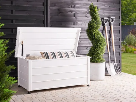 Outdoor storage box and bench store