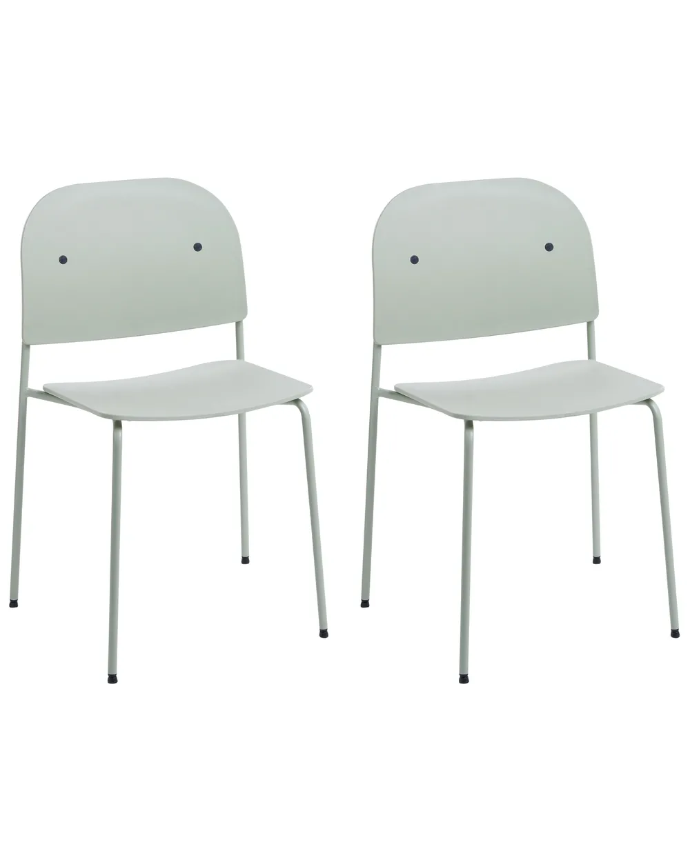 Set of 2 Dining Chairs WINDUST Metal Mint Green | Beliani.es