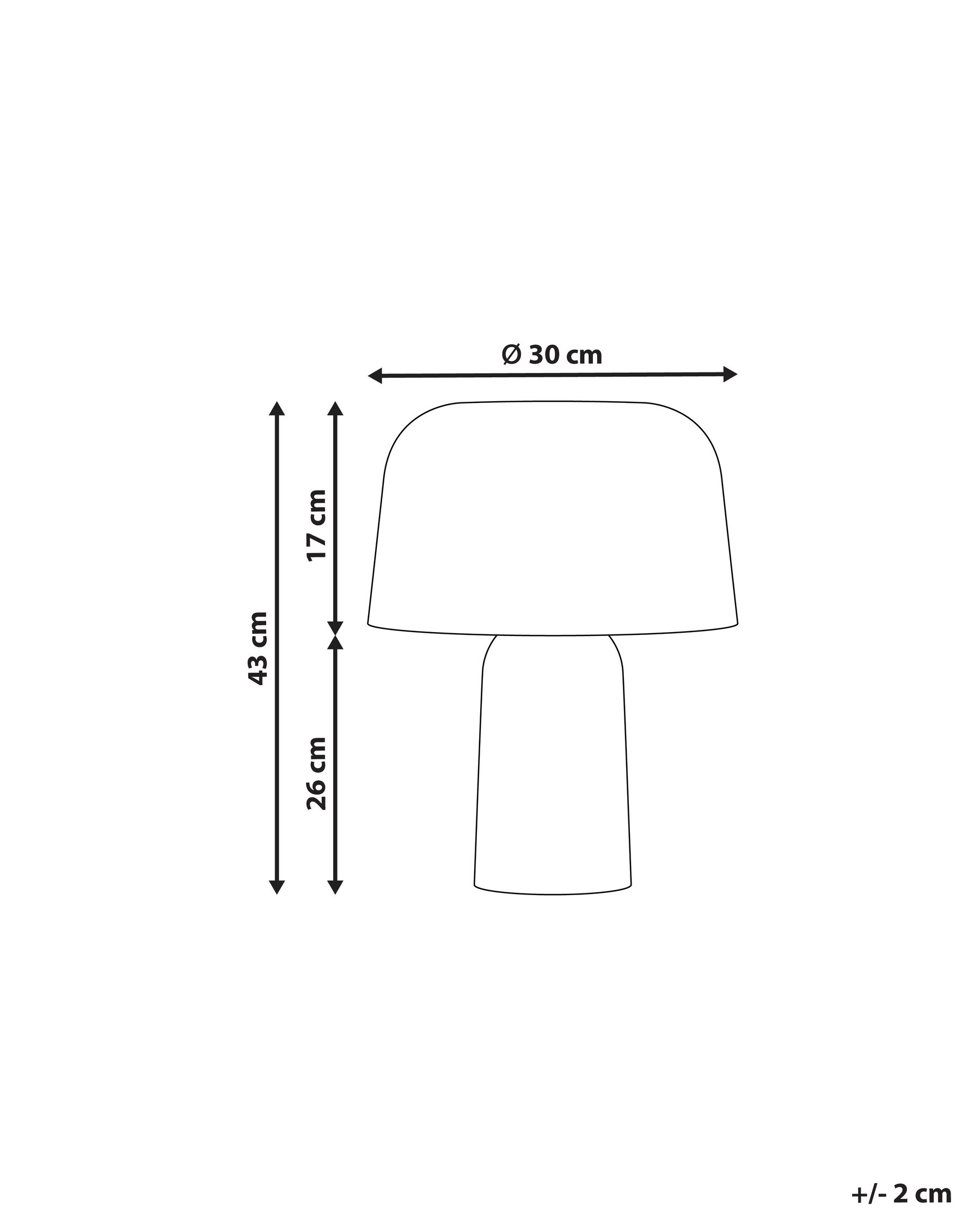 Table Lamp CARRASCO Papier-Mâché White | Beliani.co.uk
