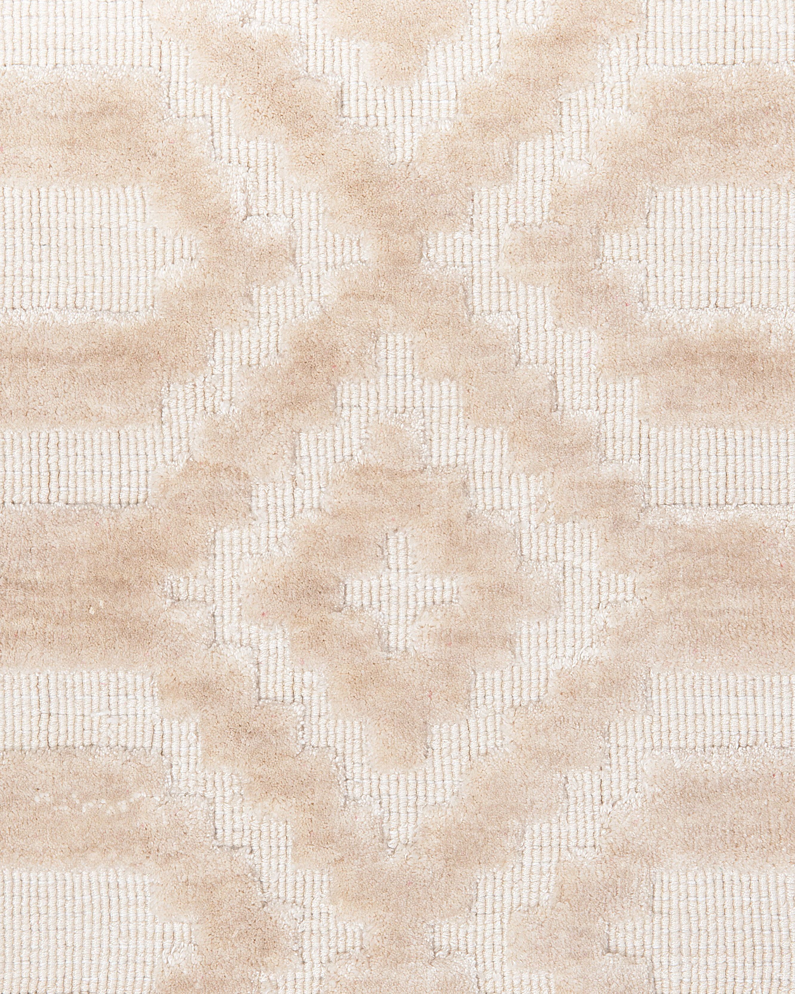 Tappeto ADATEPE Beige 140 x 200 cm Viscosa | Beliani.it