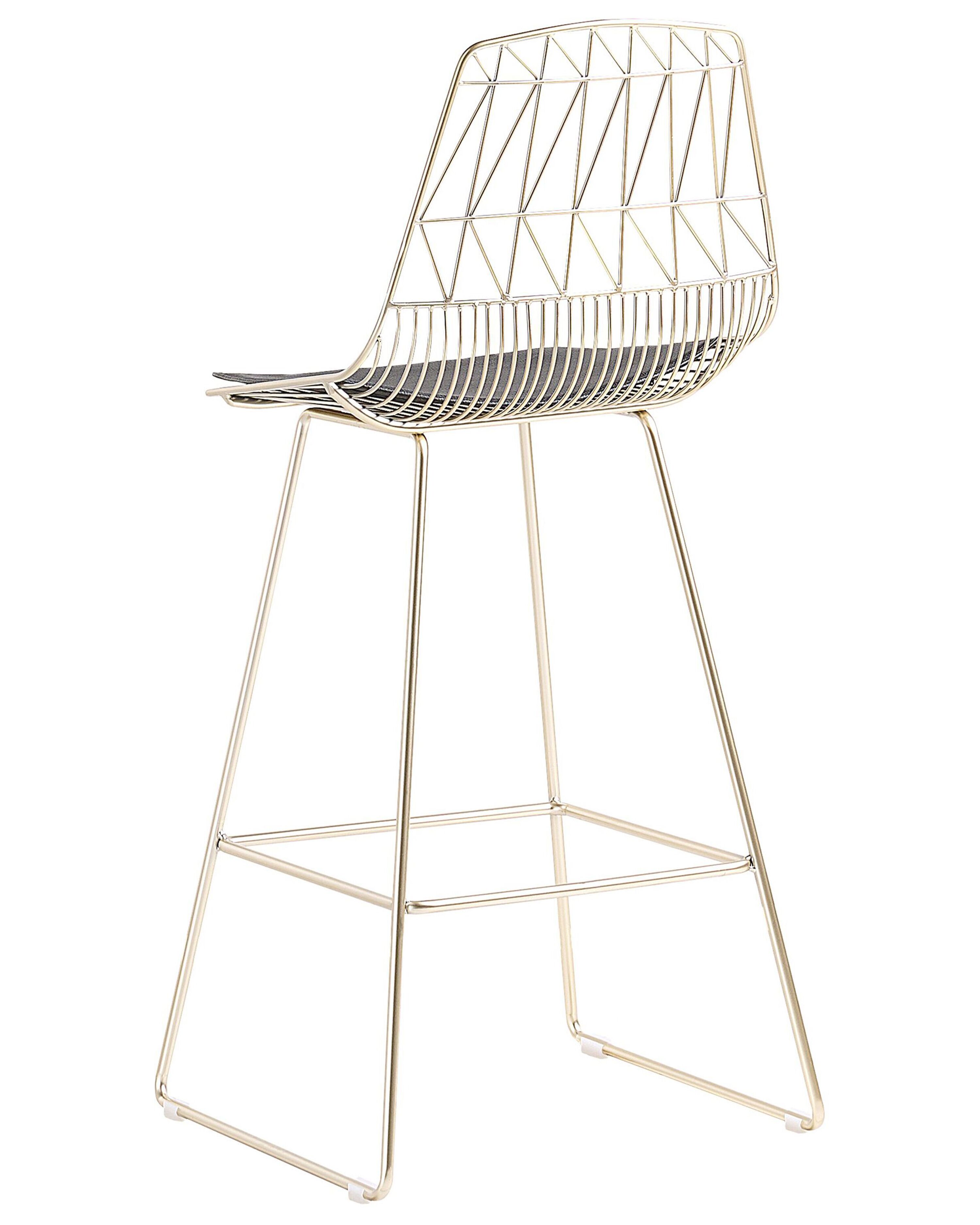 Barhocker 2er Set Metall Gold PRESTON | Beliani.de