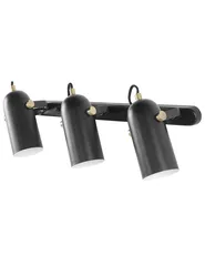 3 Light Spotlight TYRIA Adjustable Metal Black | Beliani.co.uk