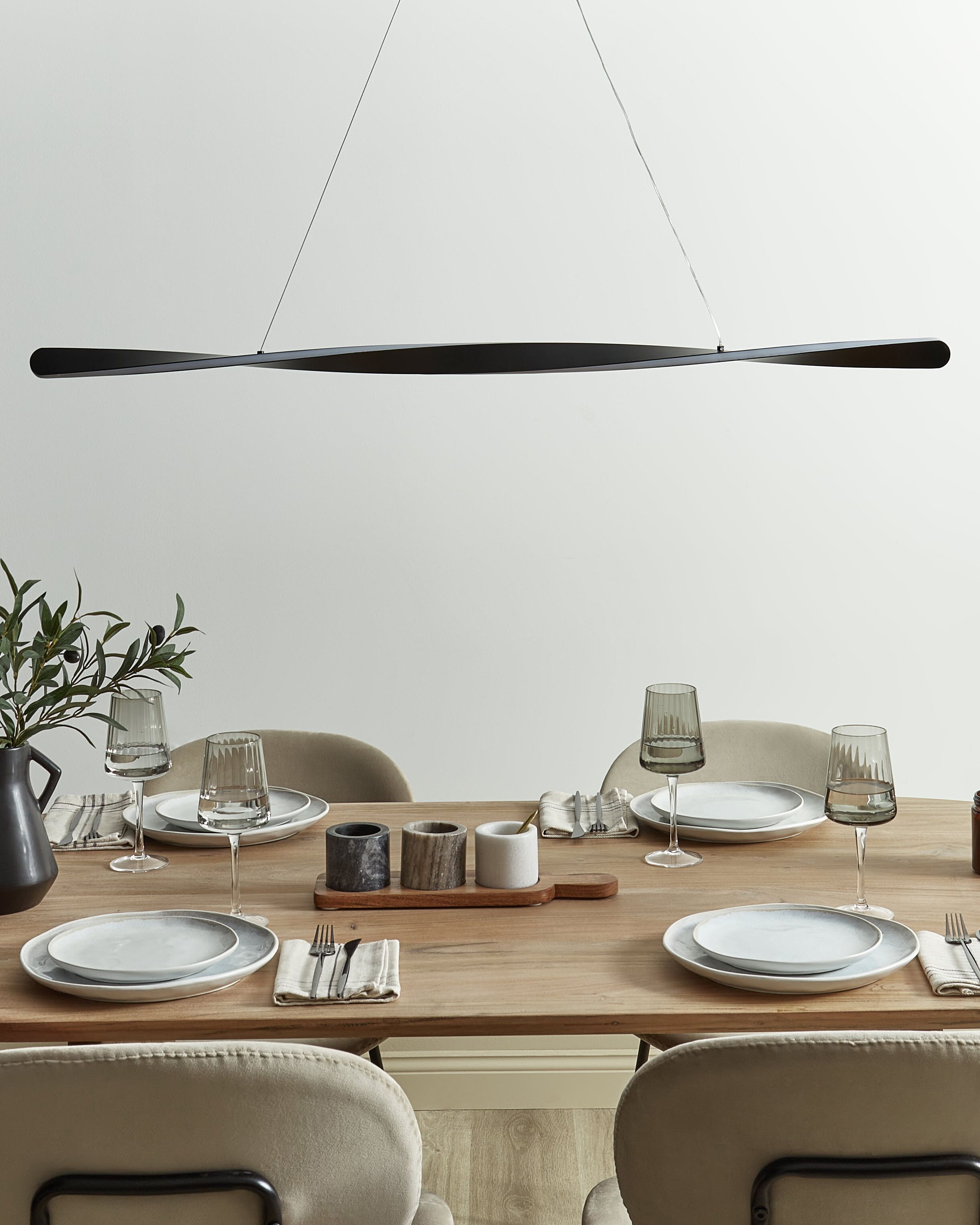 LED Pendant Lamp MAHOI Metal Black | Beliani.co.uk