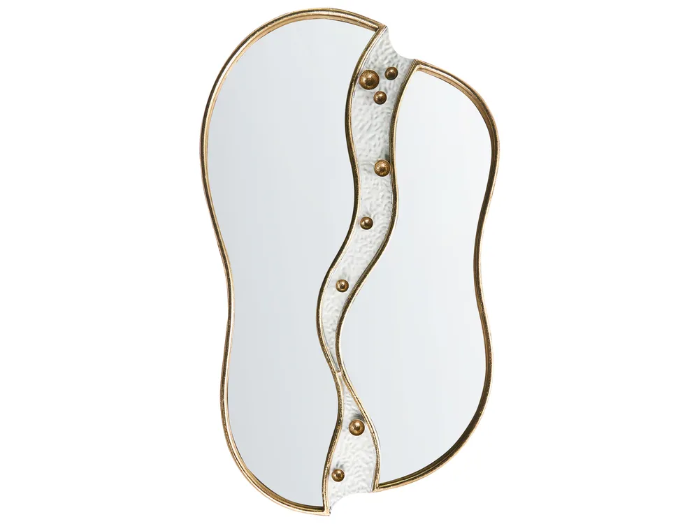 Espelho TAWLEY 45 cm 76 cm Metal Dourado | Beliani.pt