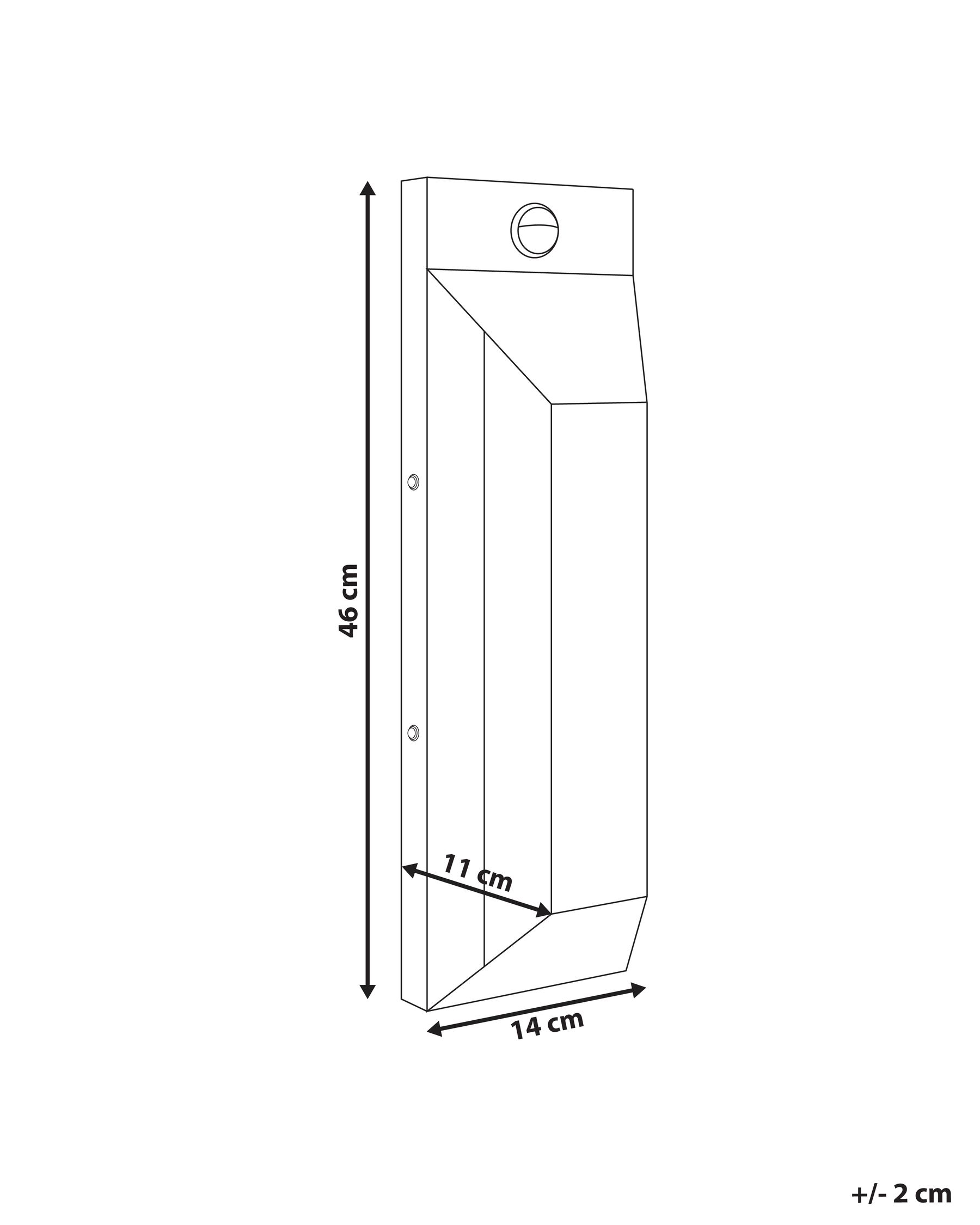 Outdoor LED Wall Light MAWZA with Motion Sensor Black | Beliani.co.uk