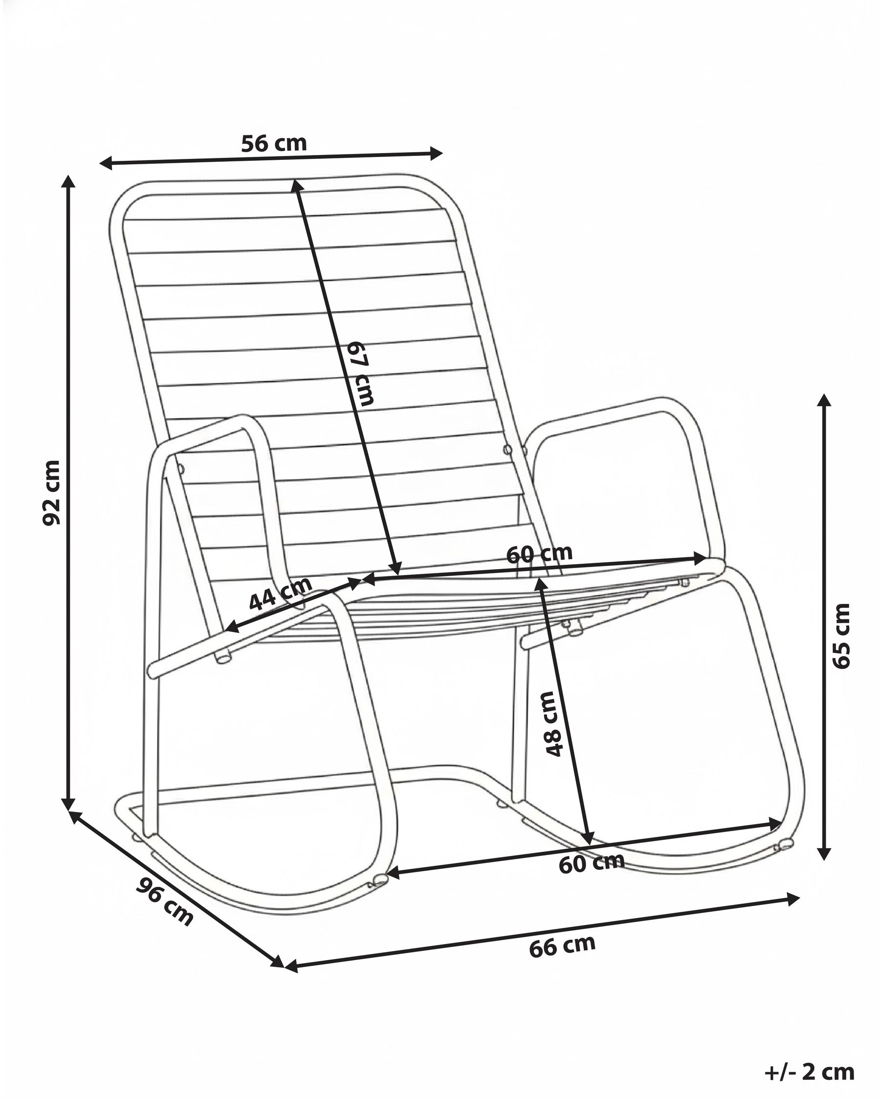 Garden Rocking Chair TURI Metal Olive Green | Beliani.co.uk