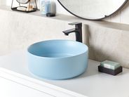 Tvättställ för bänkskiva GUDAR ⌀ 37 cm Keramik Blå | Beliani.se