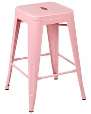 Set of 2 Bar Stools CABRILLO Metal Pink | Beliani.co.uk