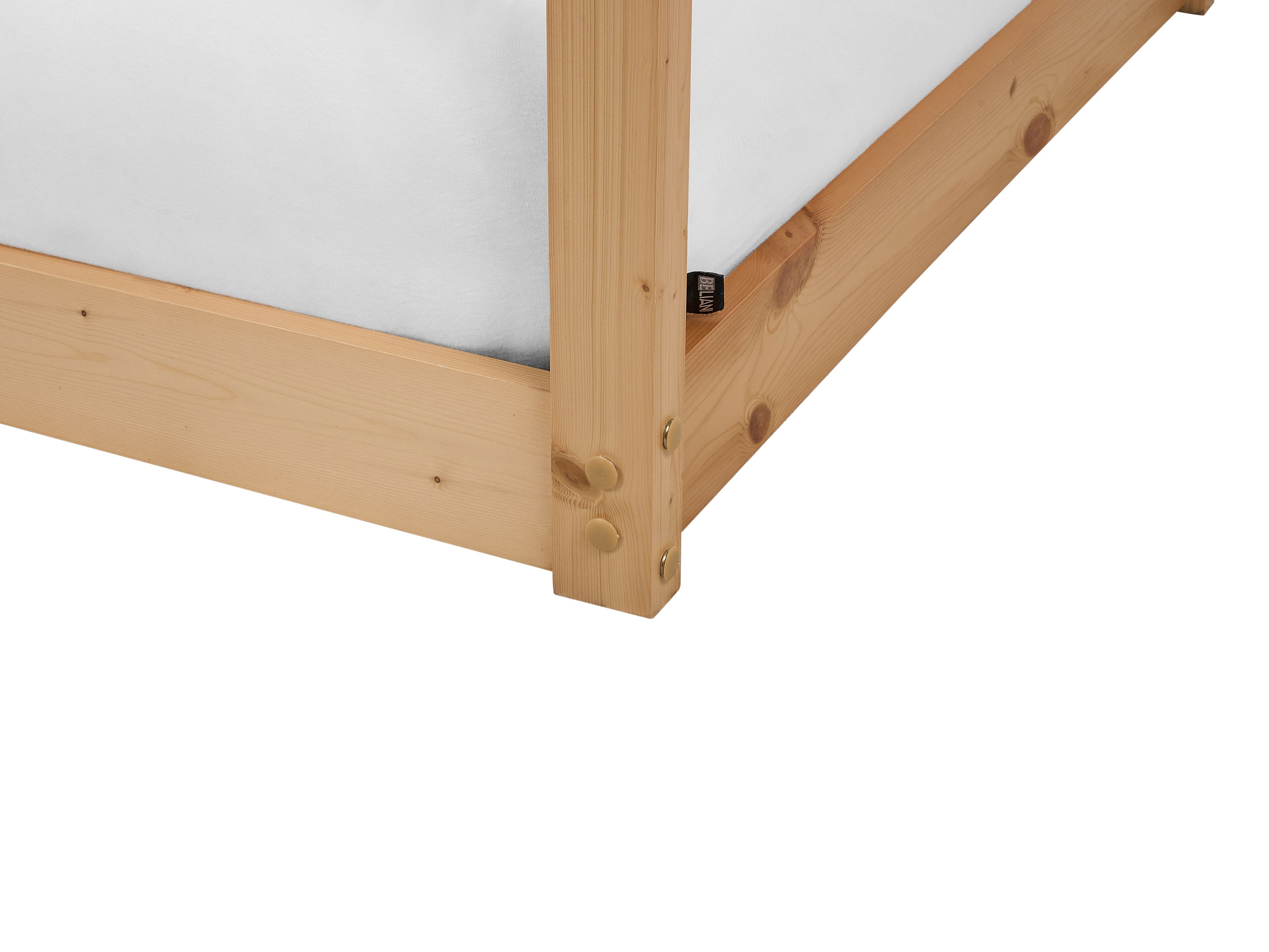 Bunk Bed House Pine Wood LABATUT 90 x 200 cm (EU Single) Light Brown ...